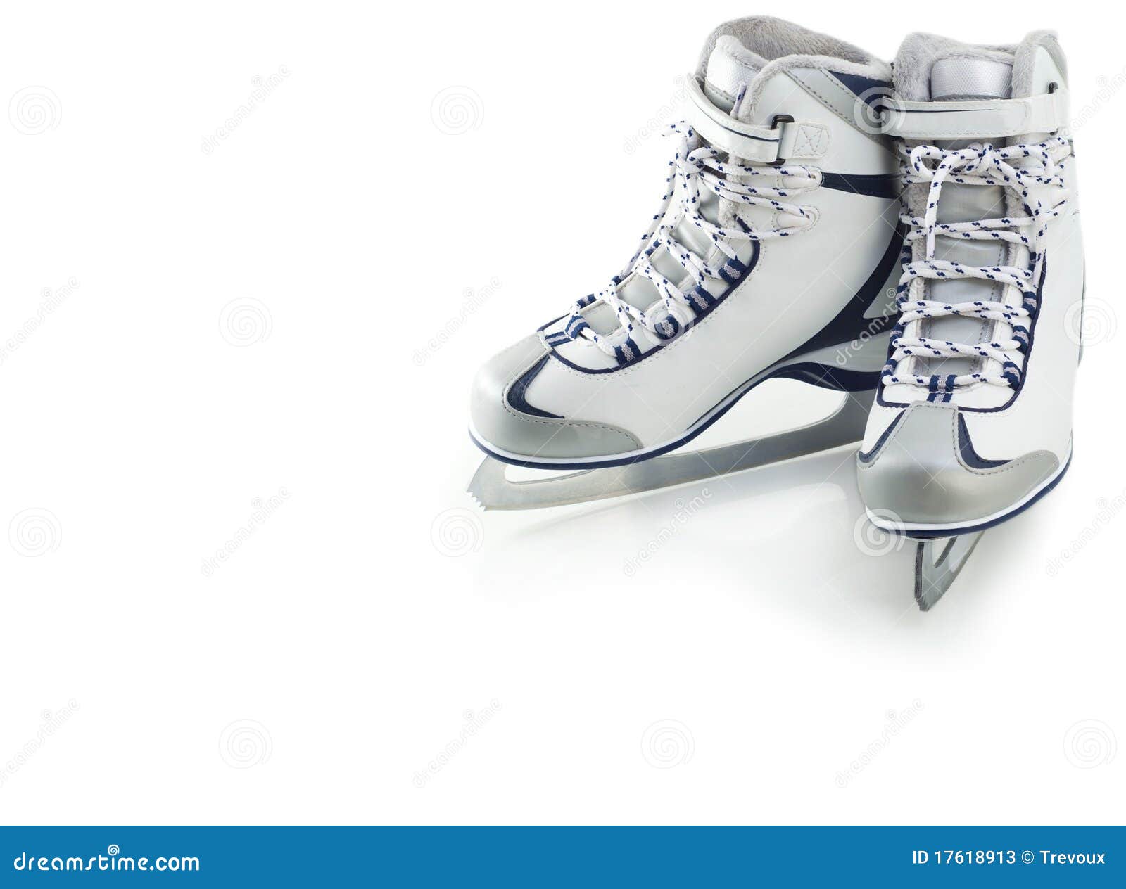 Pair of White Figure Skates Stock Image - Image of dance, leisure: 17618913
