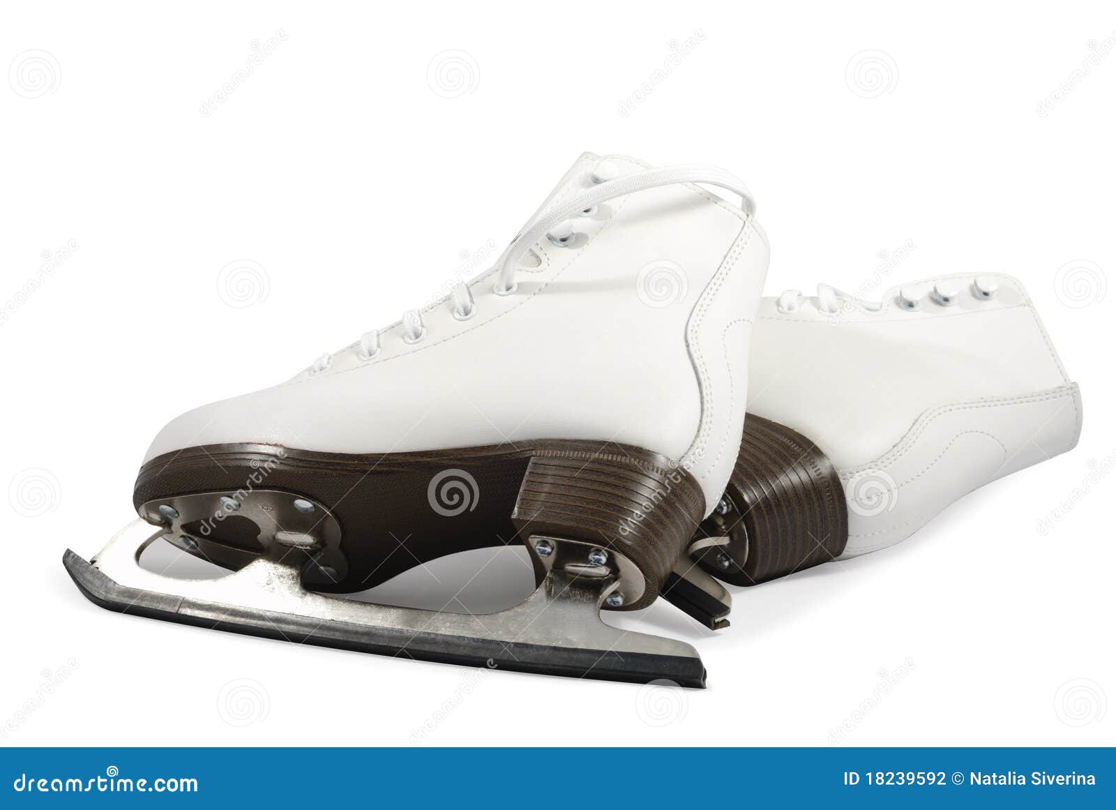 Pair of White Skates stock photo. Image of rhythm, blade - 18239592