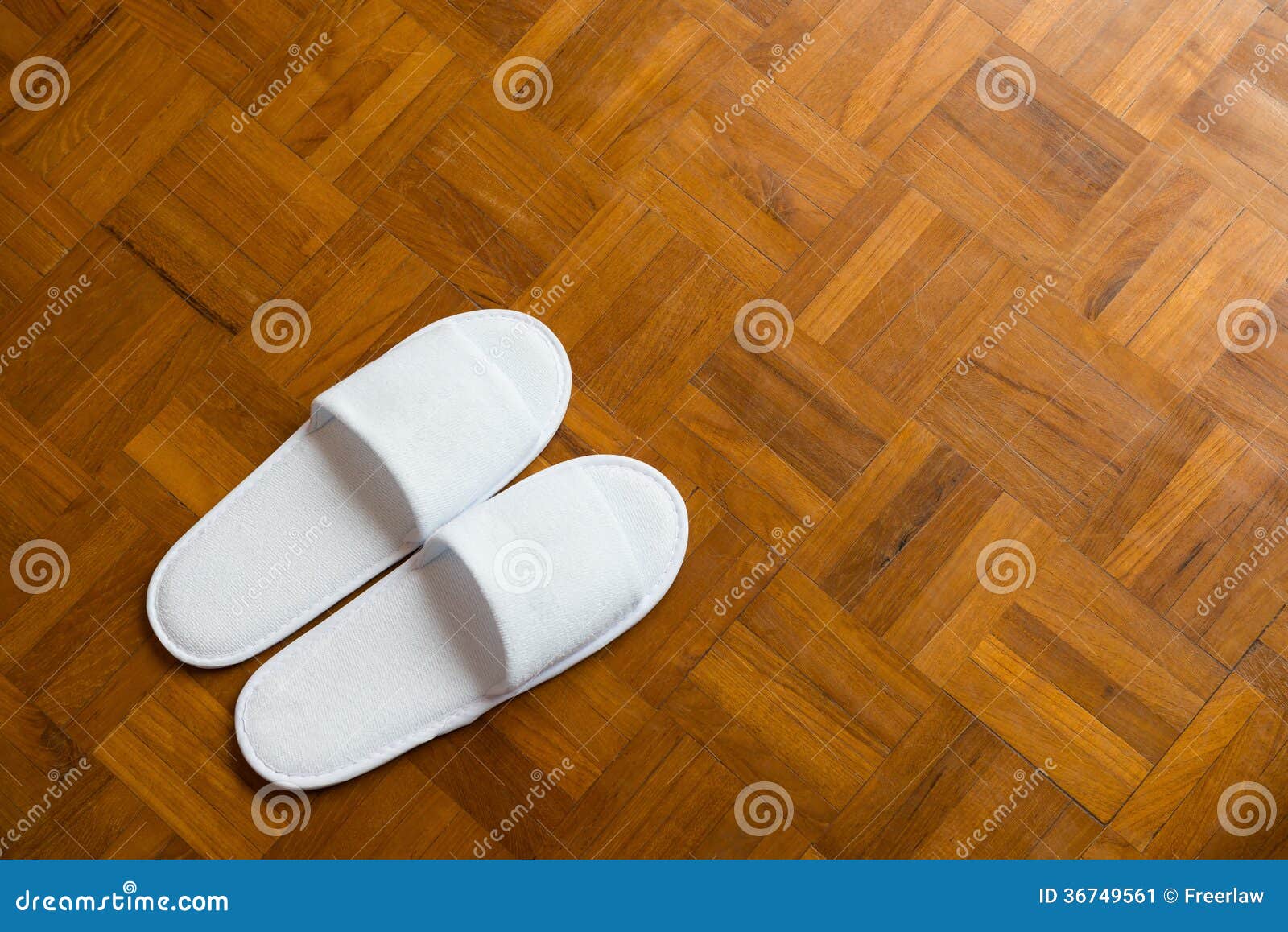 Pair of white slippers stock image. Image of inside, hospitality - 36749561