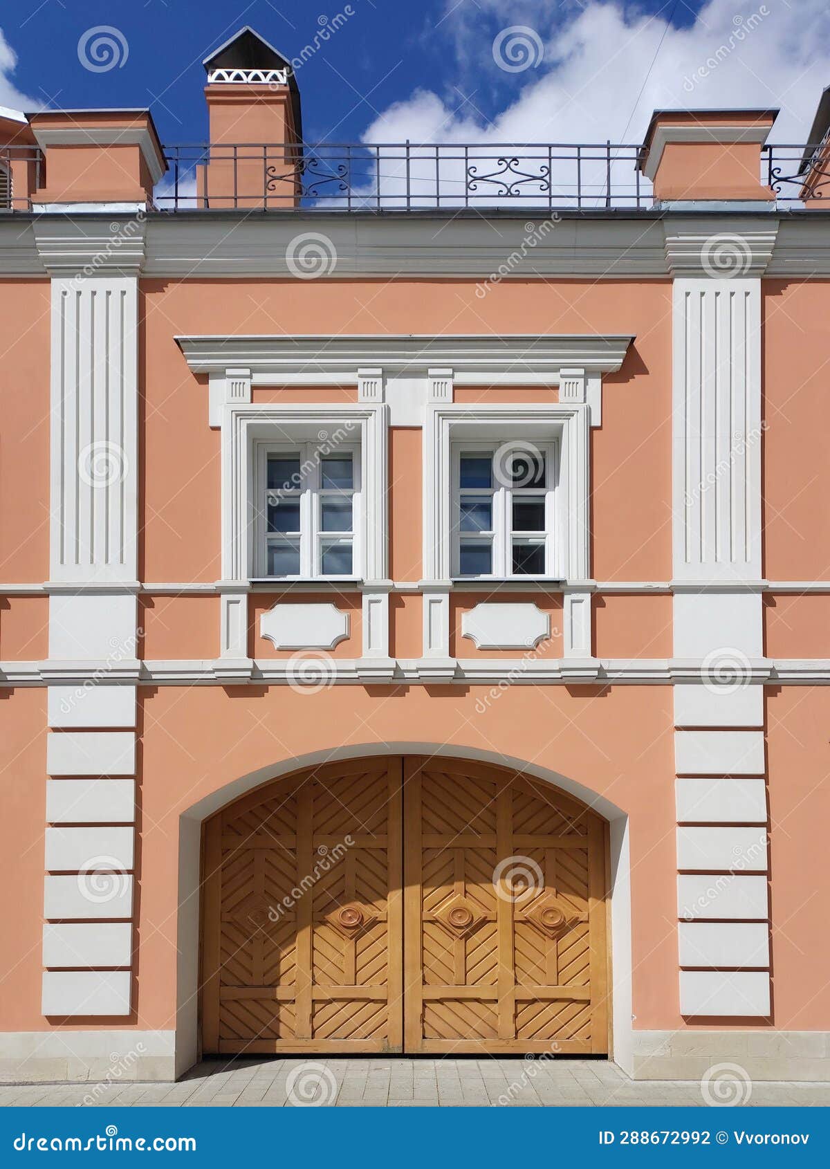 Pair Windows and Gate stock photo. Image of home, windows - 288672992