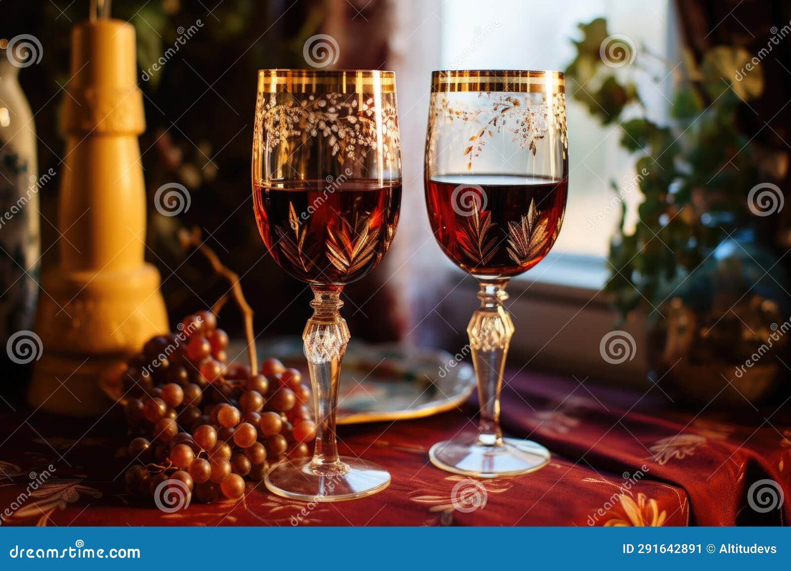 Pair of Wine Glasses Making a Toast Stock Image - Image of toast, wine ...