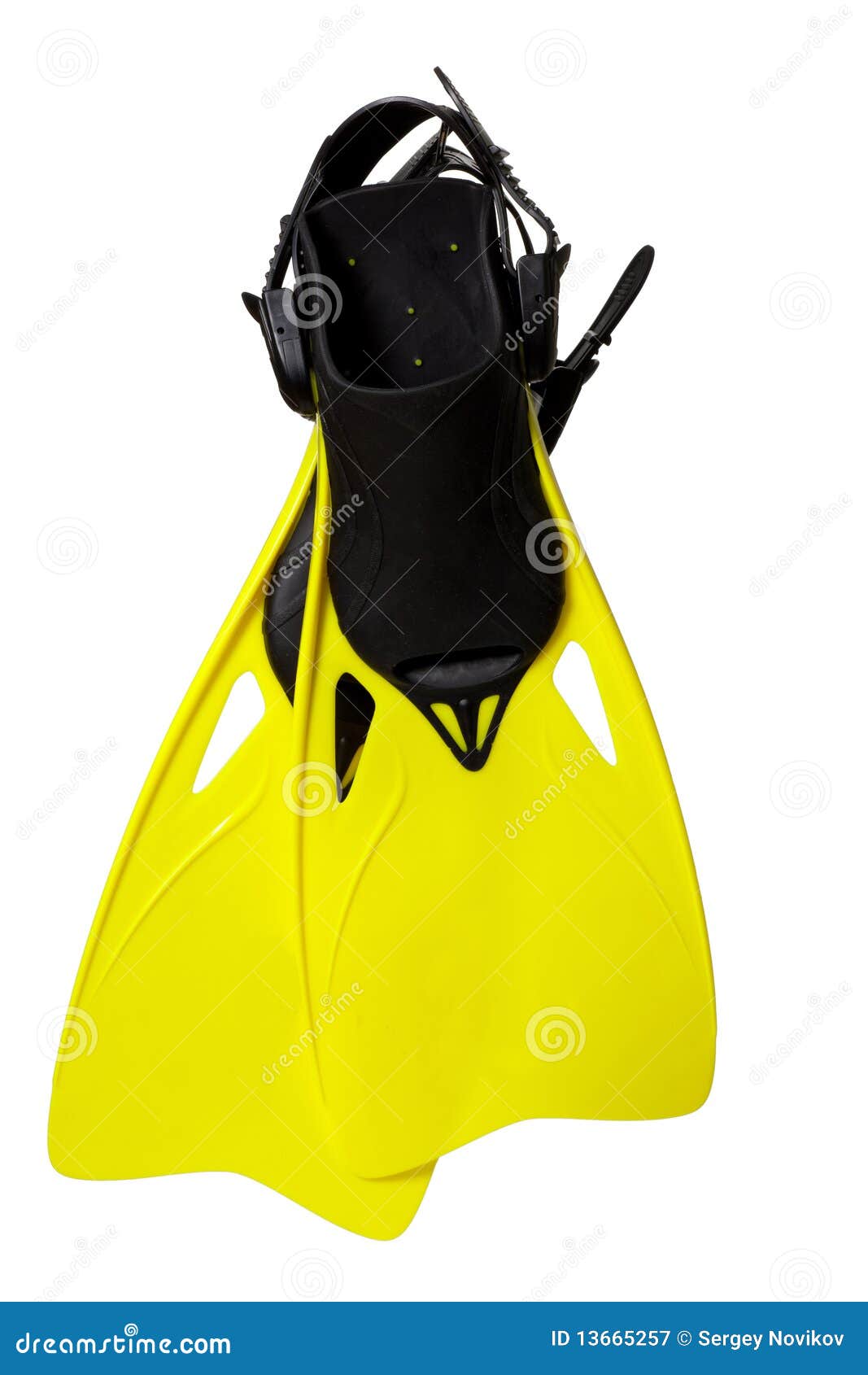 Pair of yellow flippers stock image. Image of sport, activity - 13665257