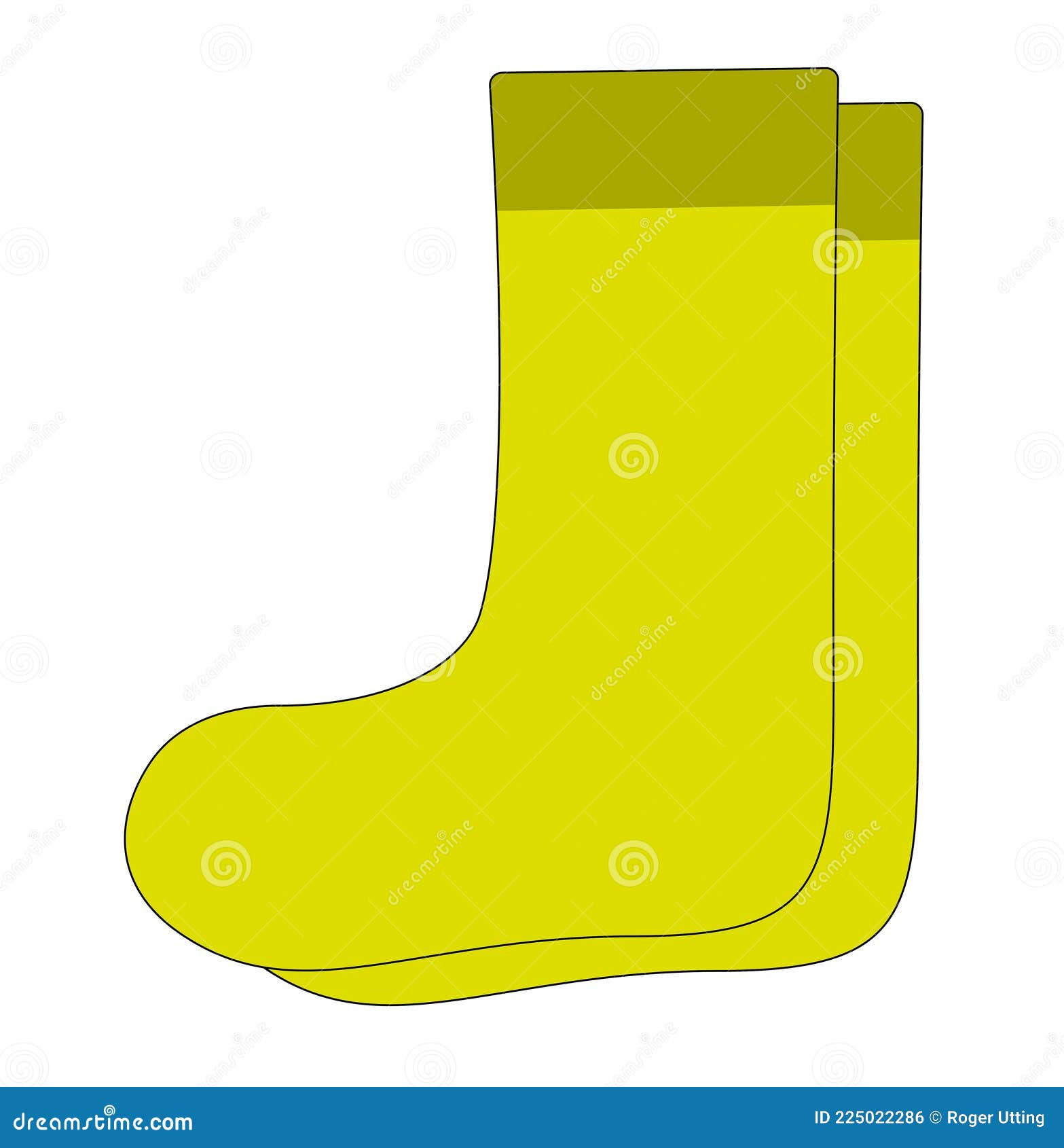 A Pair of yellow socks stock illustration. Illustration of card - 225022286
