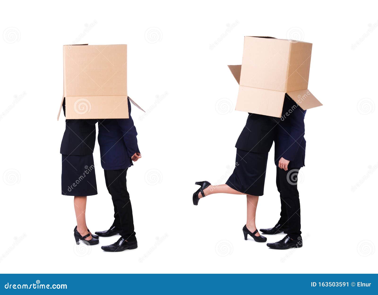 Pair of young in the box stock image. Image of parcel - 163503591