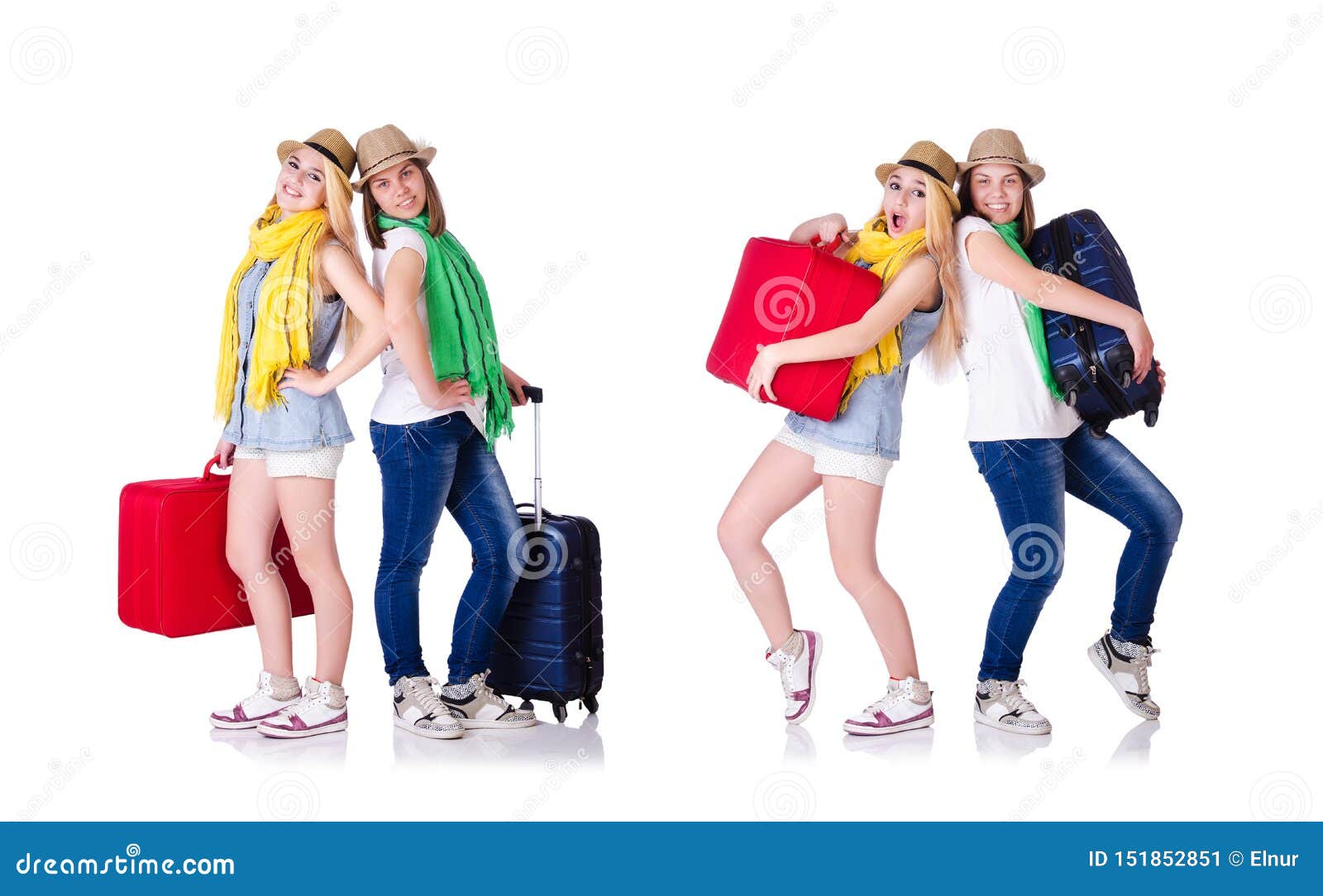 Pair of Young Students Travelling Stock Image - Image of collection ...