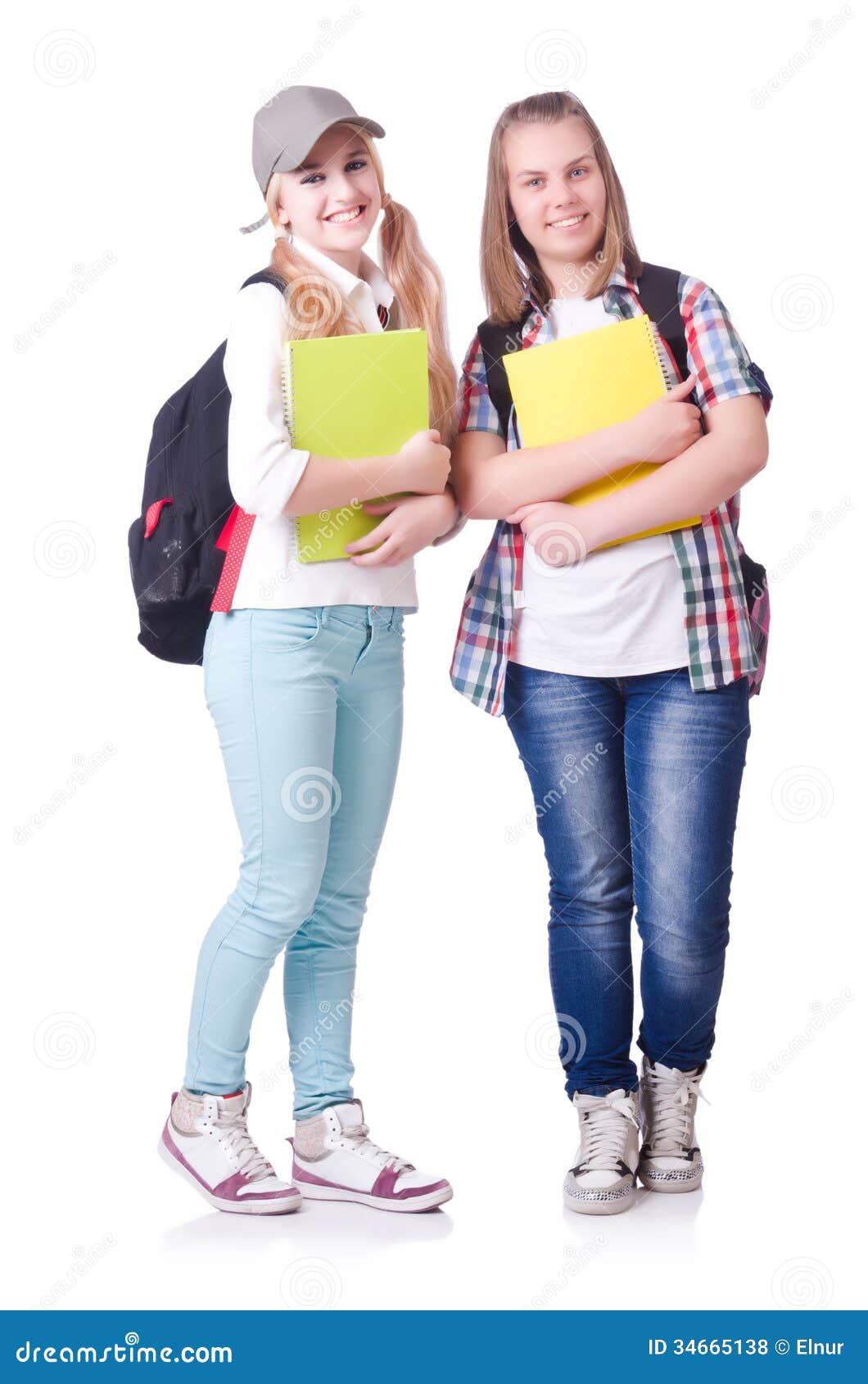Pair of young students stock photo. Image of caucasian - 34665138