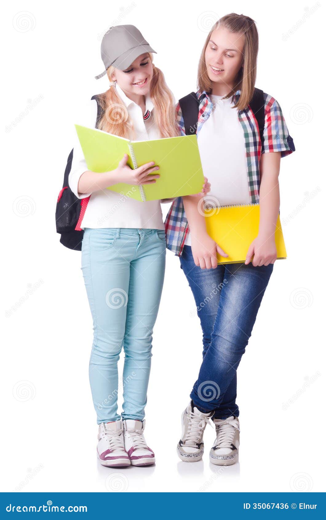 Pair of young students stock photo. Image of indoors - 35067436