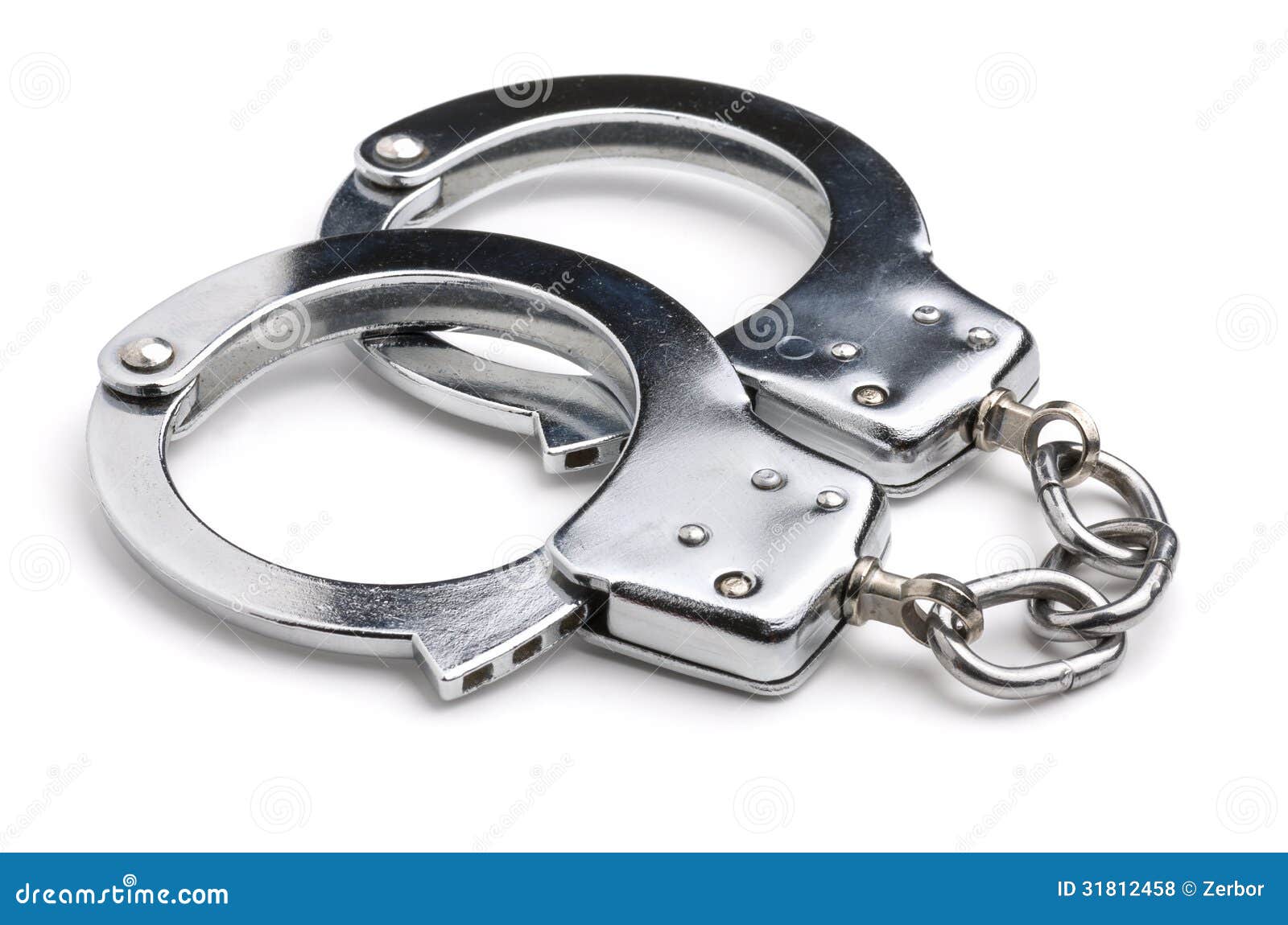 Paires de menottes photo stock. Image of enchaîné, justice - 31812458