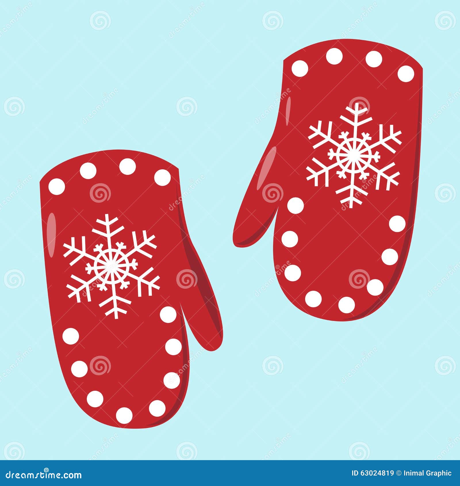 Paires de mitaines rouges illustration de vecteur. Illustration du ...