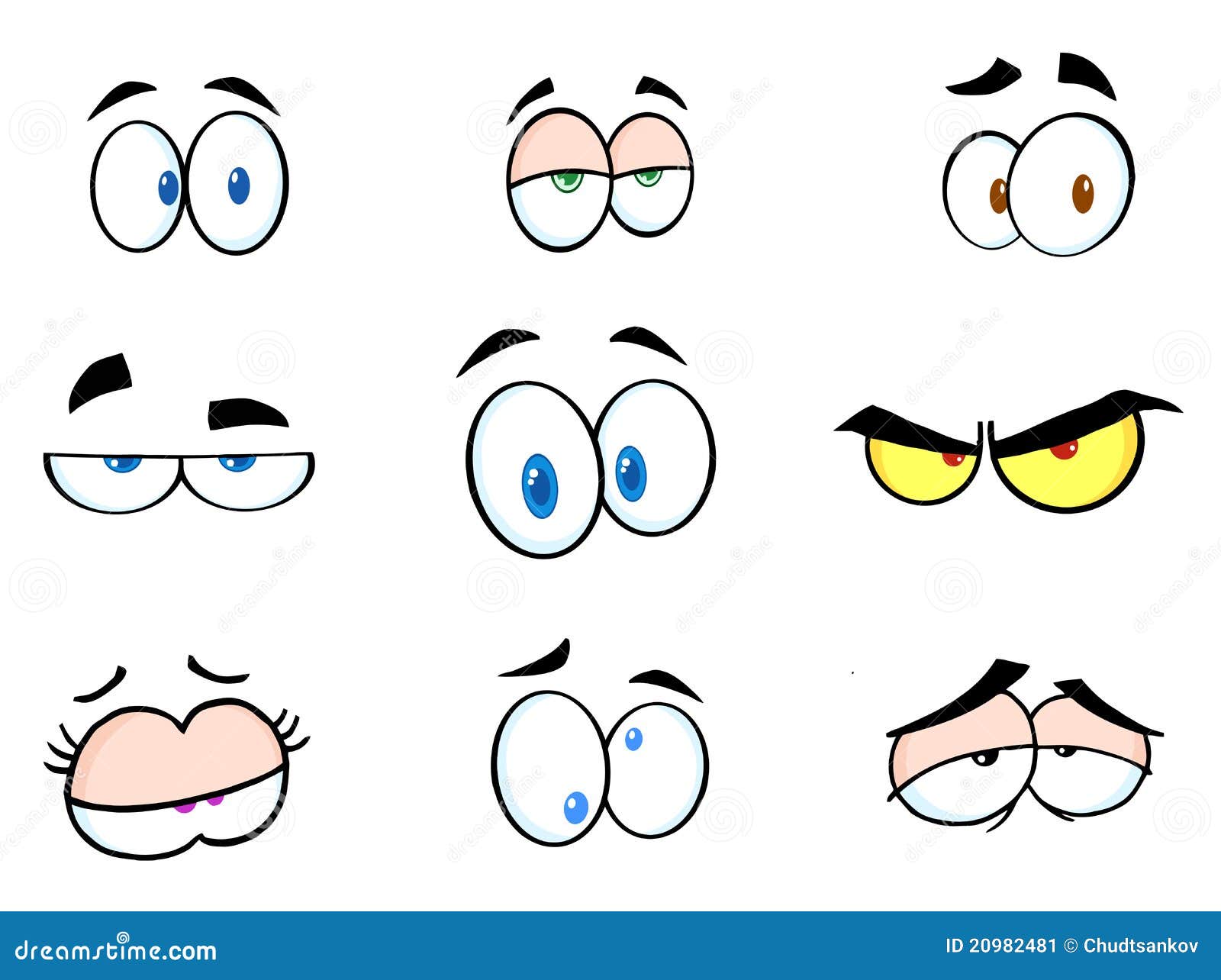 Paires De Yeux D'expressional Illustration de Vecteur - Illustration du ...
