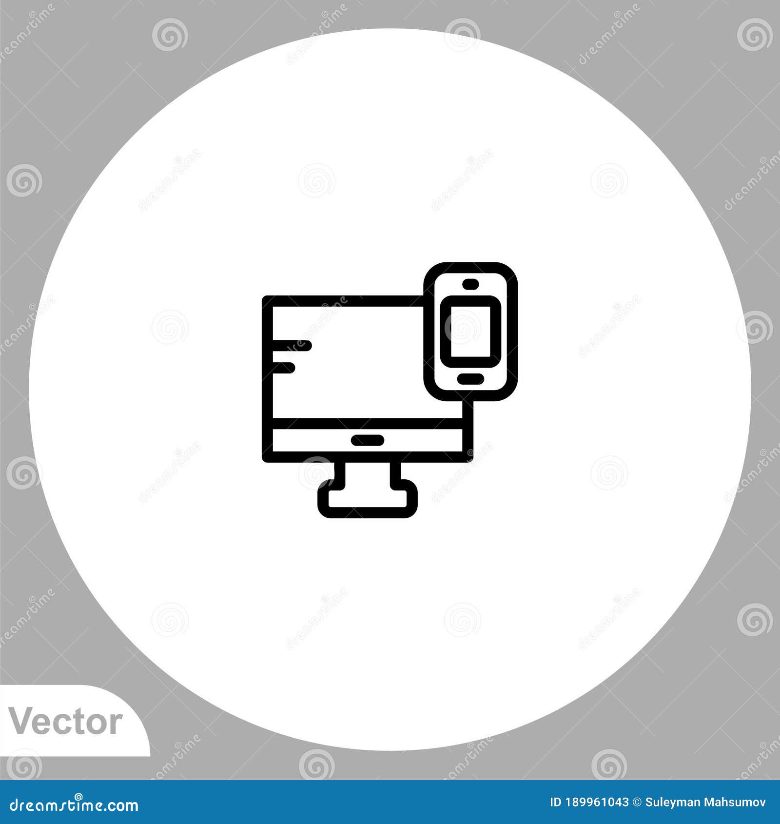 Pairing Device Vector Icon Sign Symbol Stock Vector - Illustration of ...