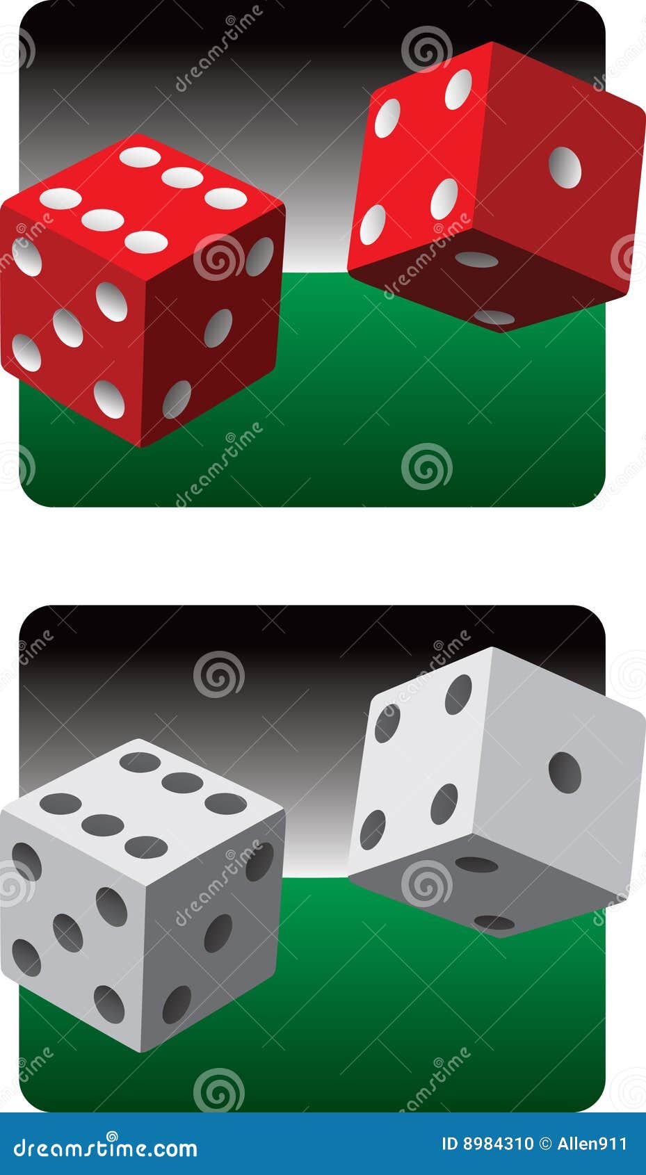 Pairs of dice stock vector. Illustration of lucky, pair - 8984310
