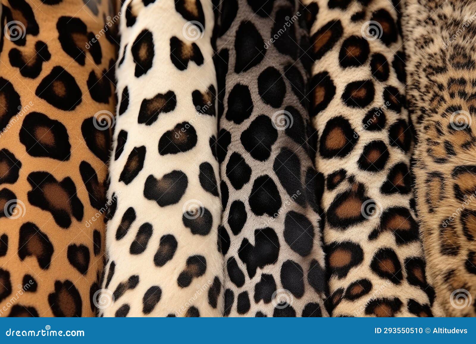 Pairs of Different Animal Prints Converging Stock Illustration ...