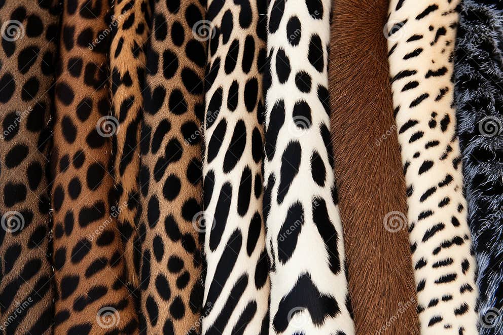 Pairs of Different Animal Prints Converging Stock Illustration ...