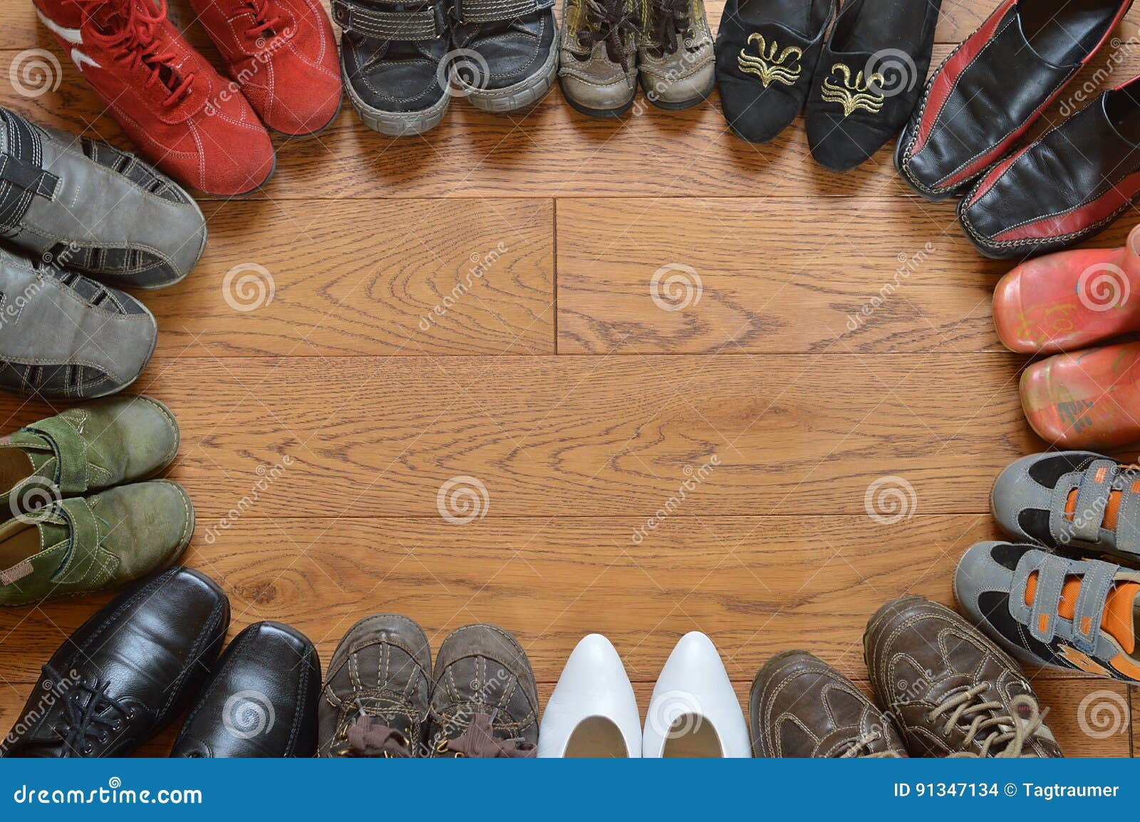 Pairs of Different Shoes Standing in a Circle Stock Photo - Image of ... Pairs of Different Shoes Standing in a Circle Stock Photo - Image of ...