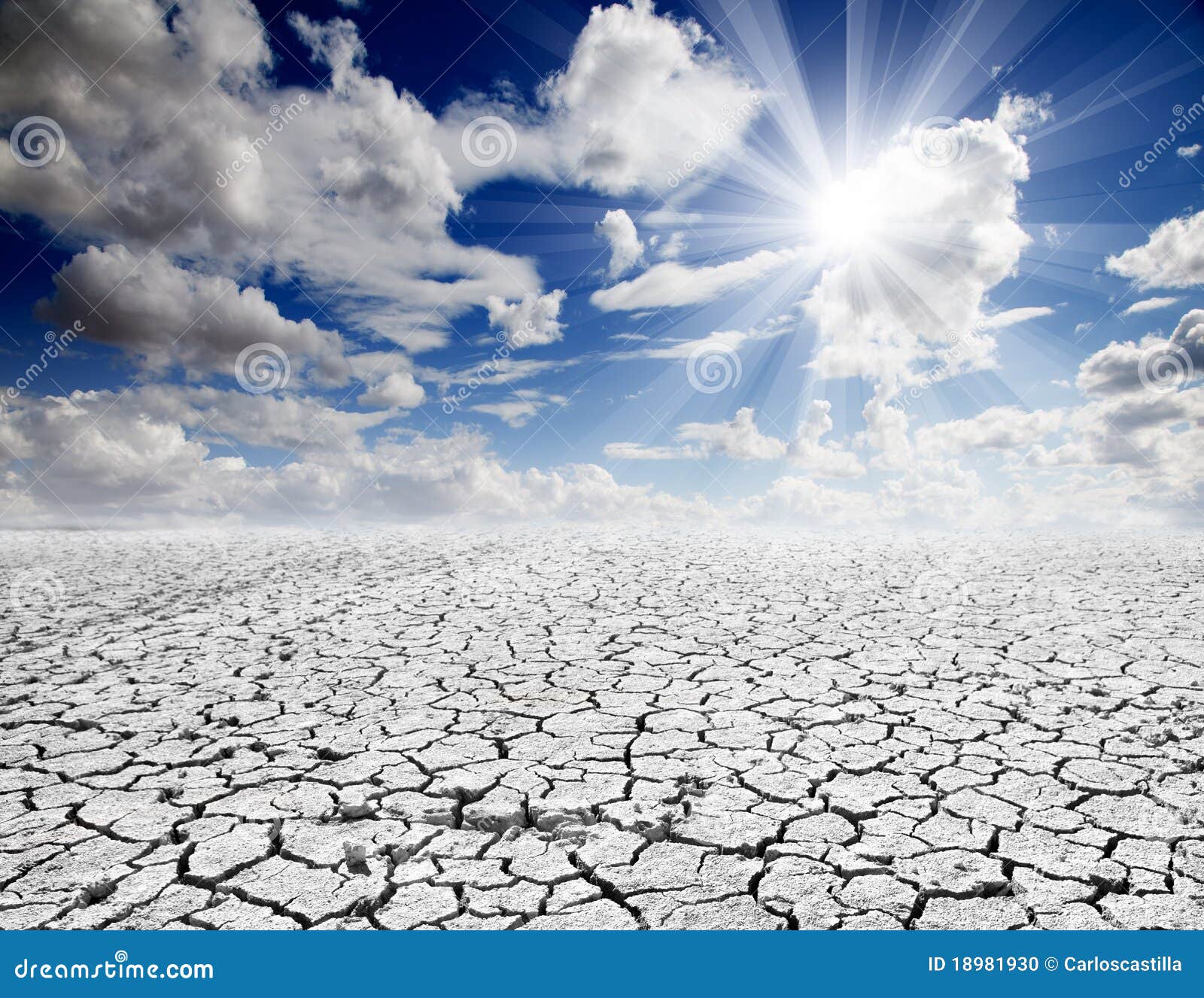 Paisagem da seca foto de stock. Imagem de nuvens, desidratado - 18981930