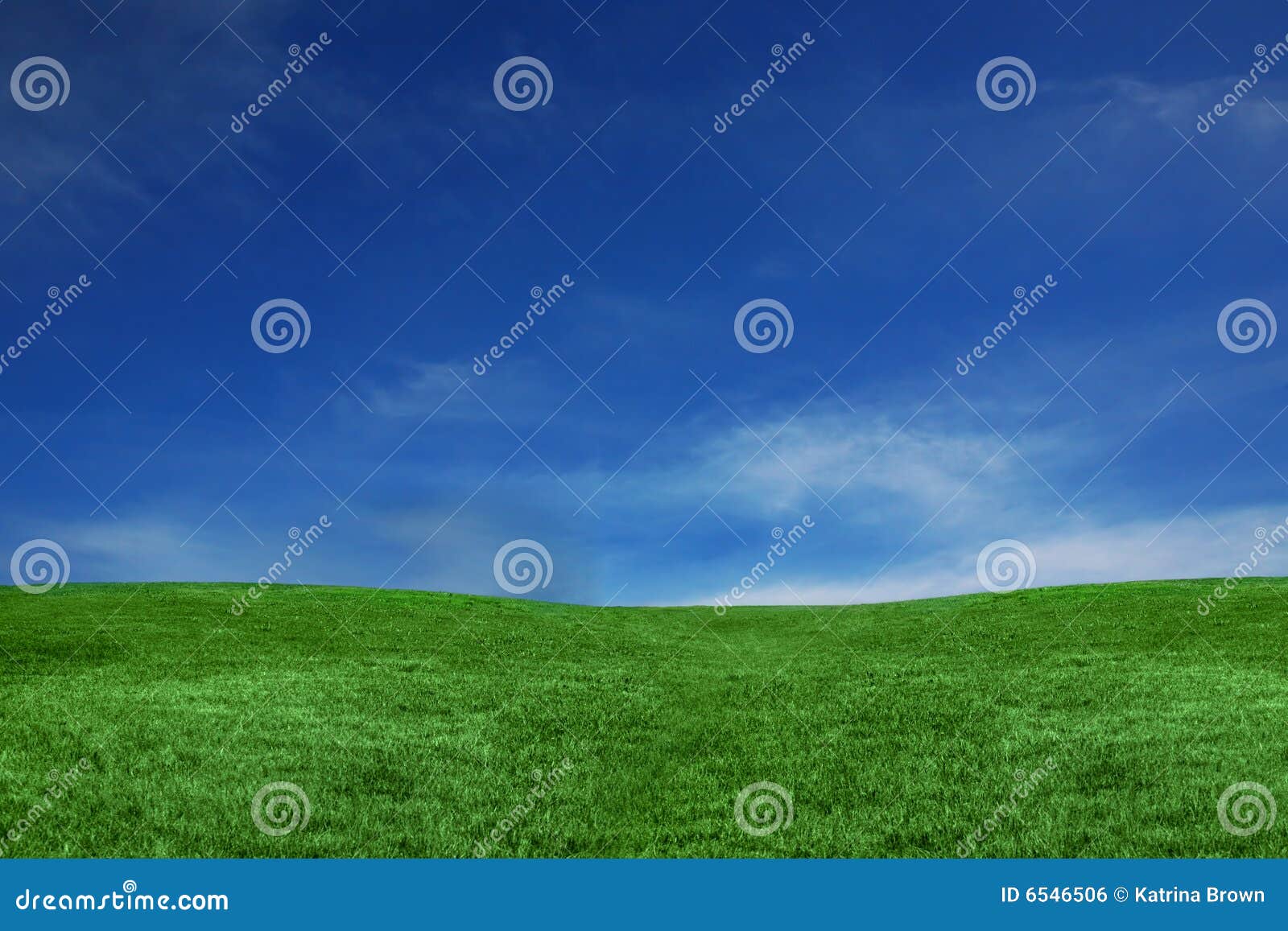 Paisagem Do Céu Azul E Da Grama Verde Foto de Stock - Imagem de verde ...