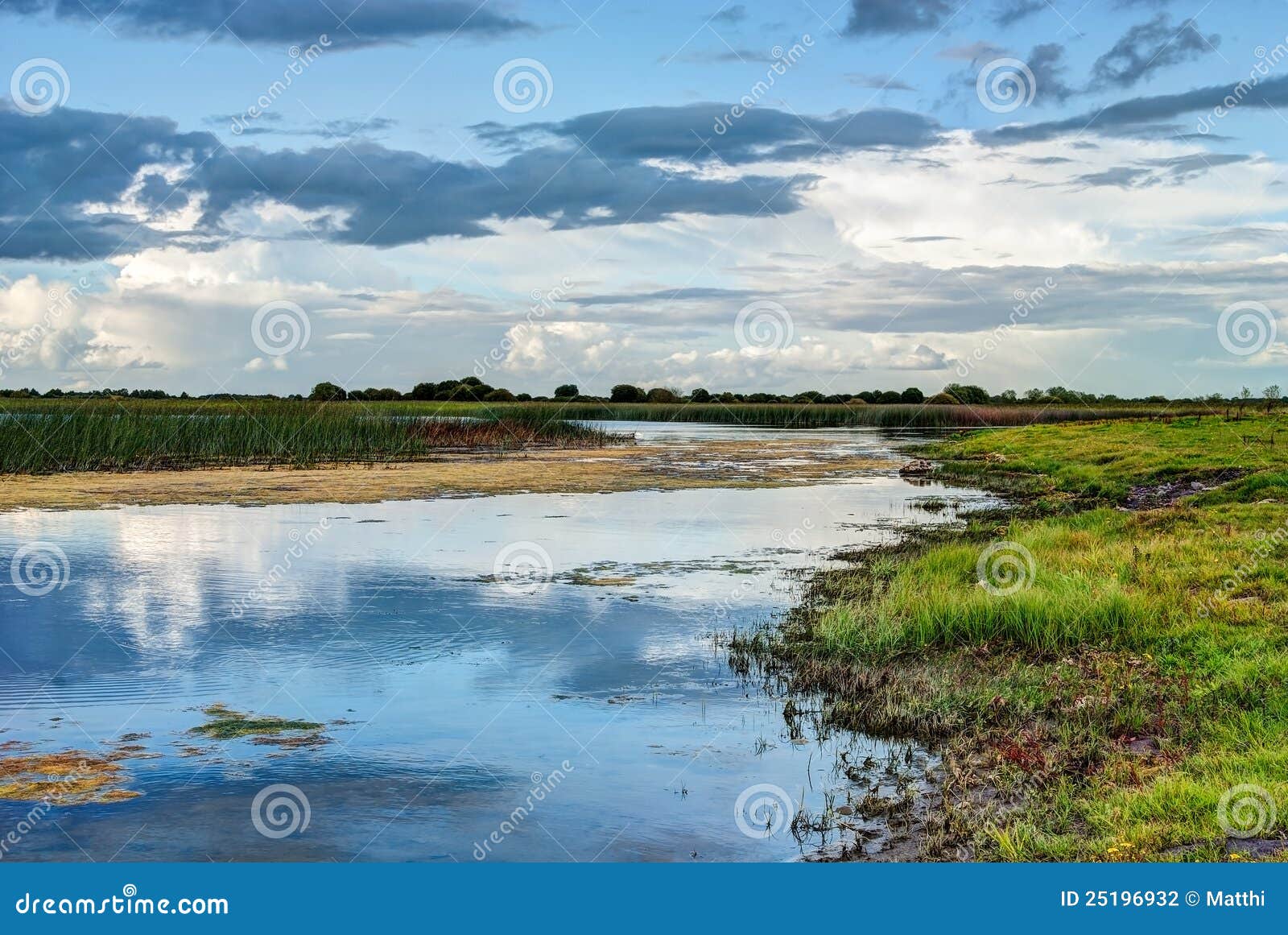 Paisagem do rio de Shannon foto de stock. Imagem de nuvem - 25196932