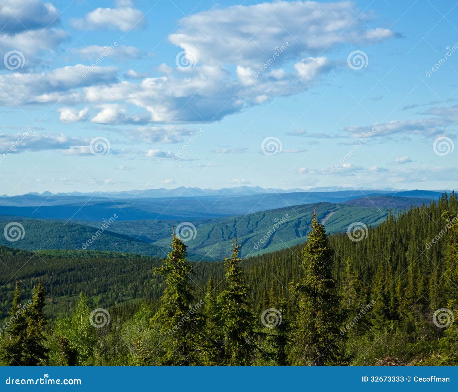 Paisagem Interior De Alaska Imagem de Stock - Imagem de exterior, céus ...