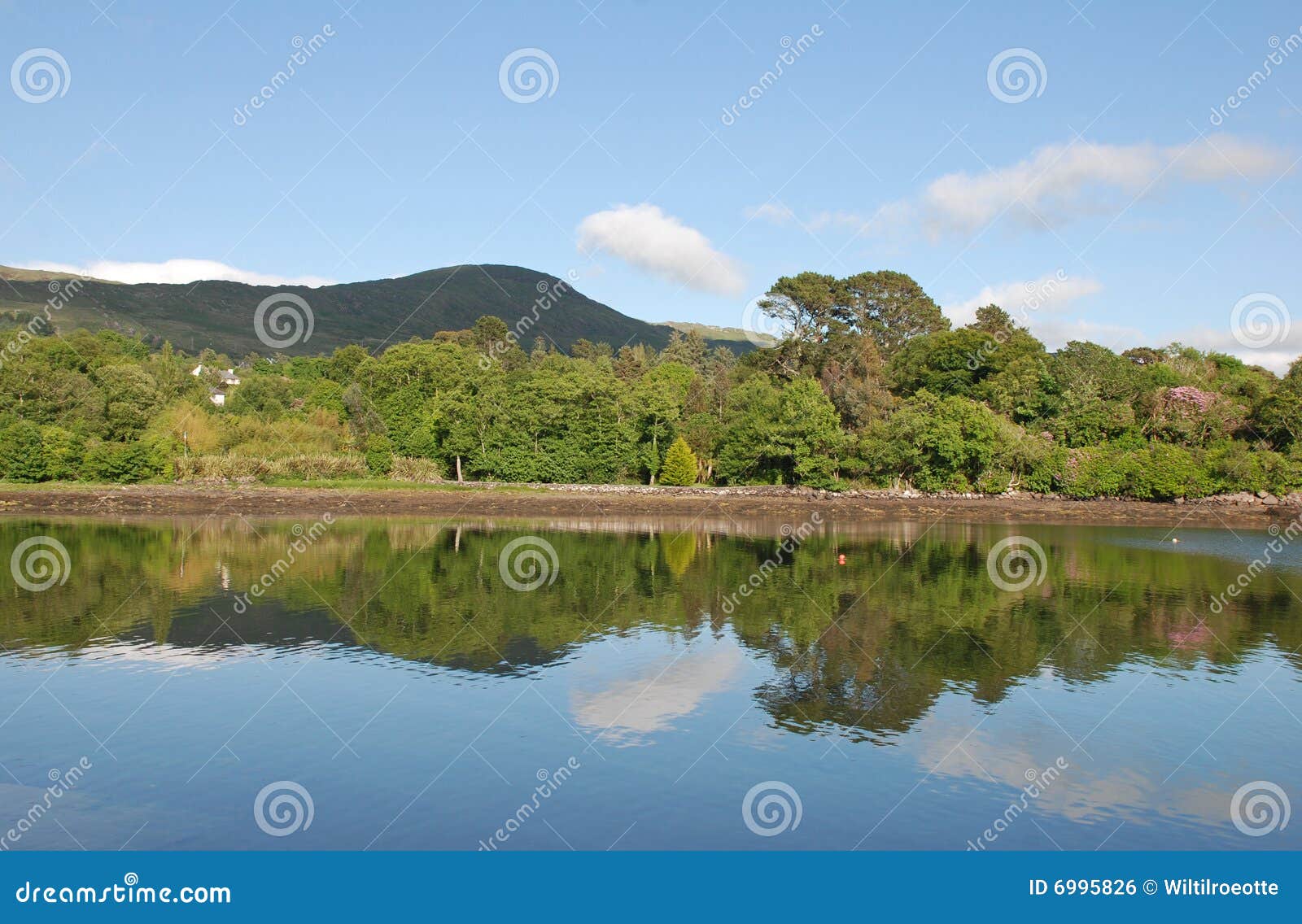 Paisagem refletindo calma foto de stock. Imagem de céu - 6995826
