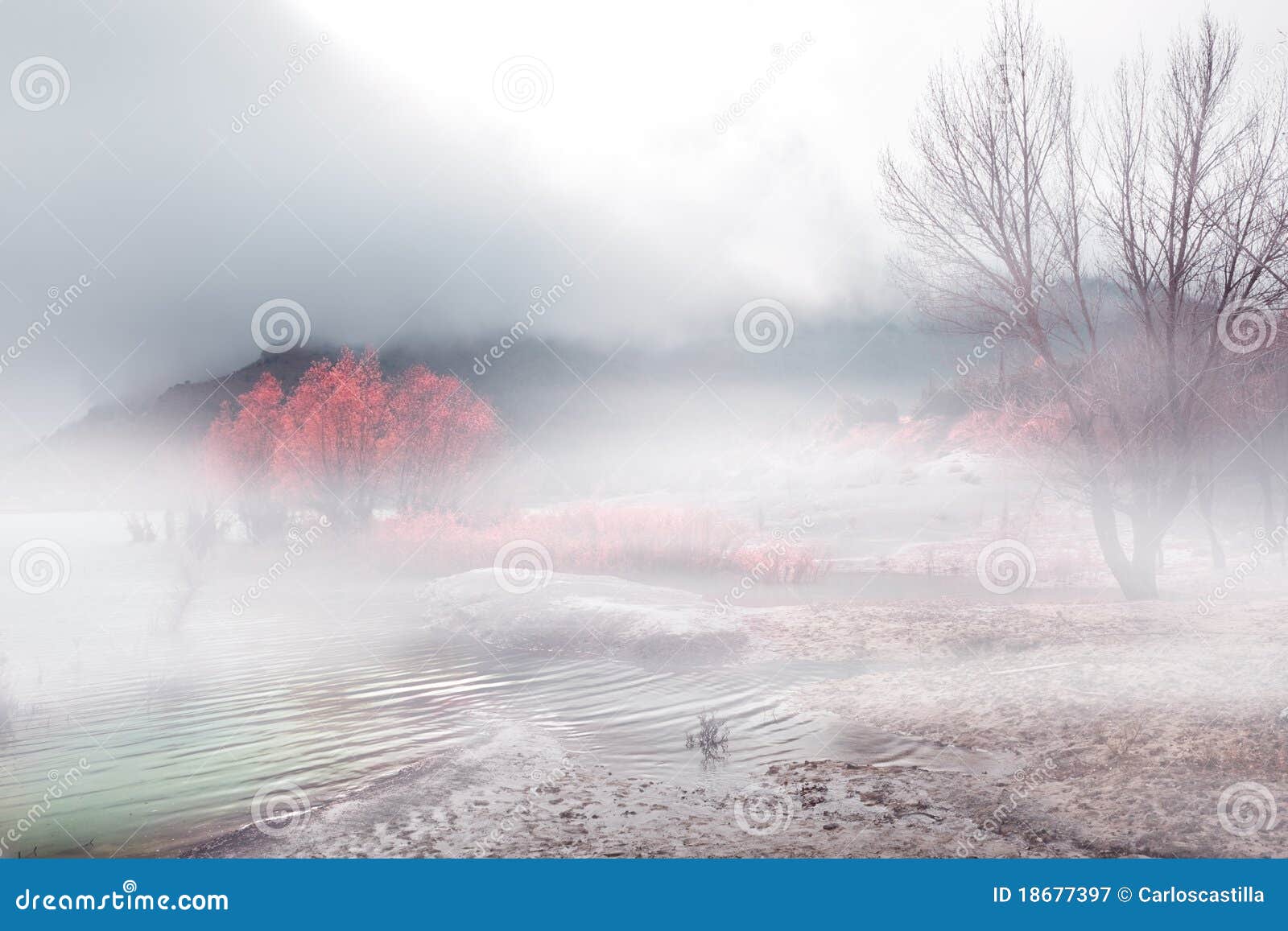 Paisaje brumoso imagen de archivo. Imagen de misterioso - 18677397