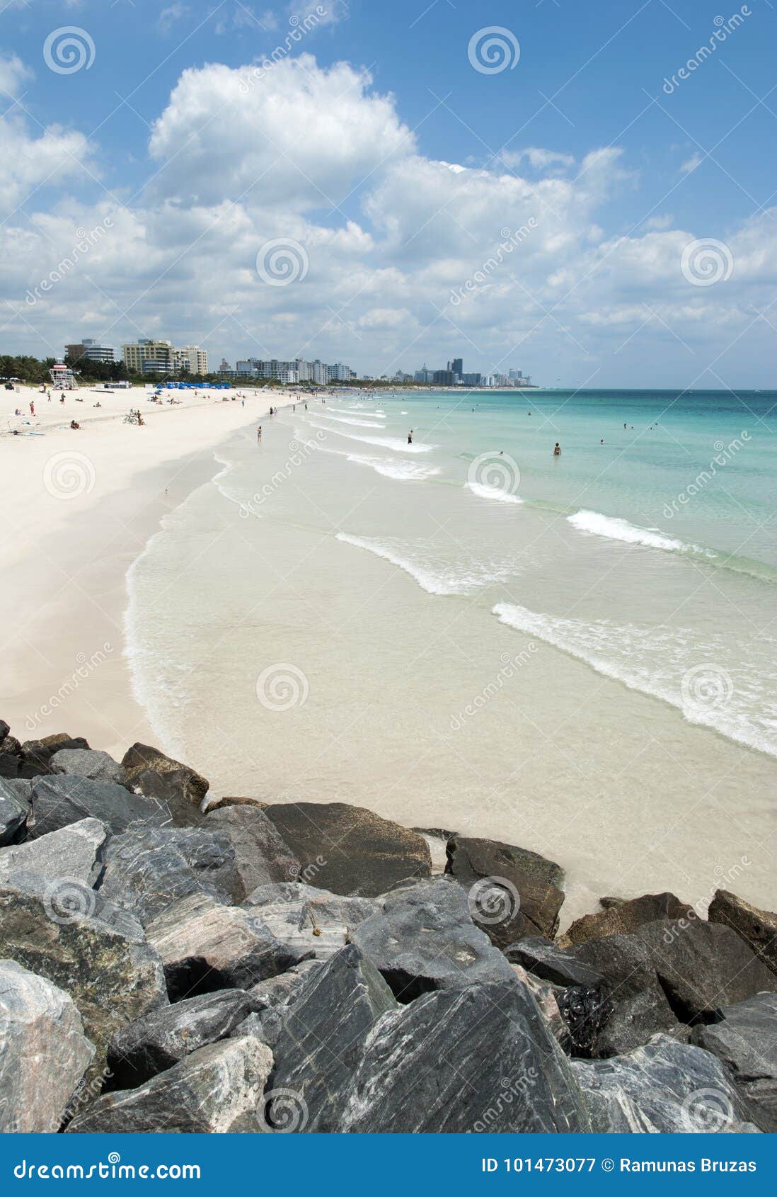 Paisaje de Miami Beach imagen de archivo. Imagen de recursos - 101473077