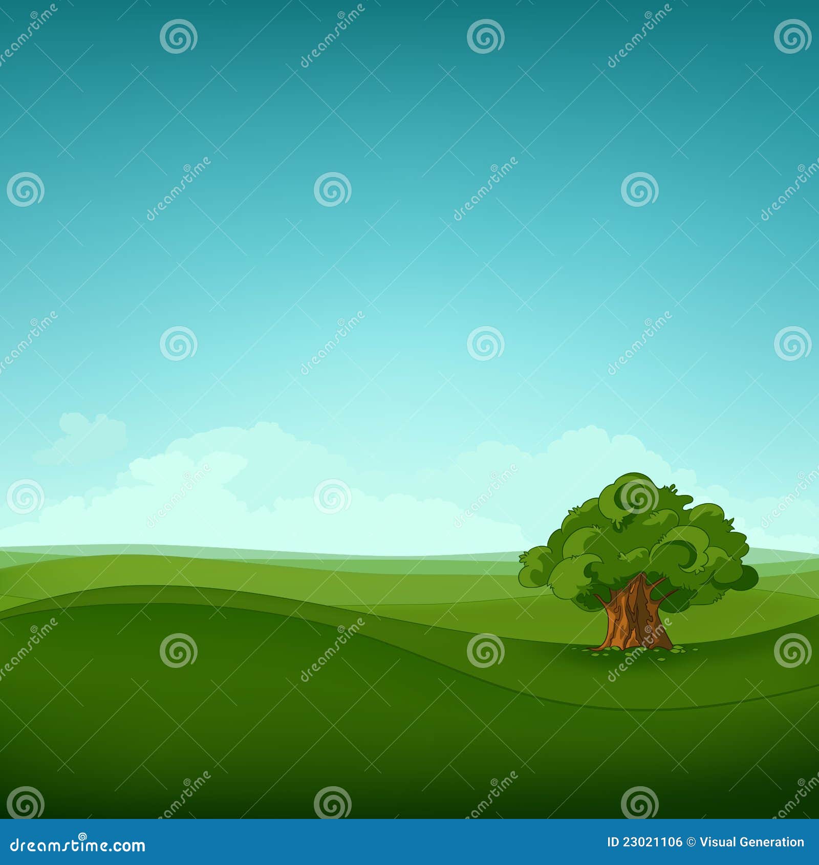 Paisaje del campo ilustración del vector. Ilustración de idilio - 23021106