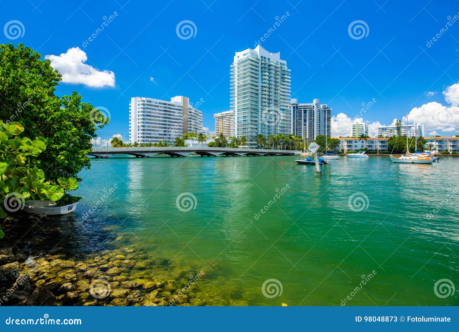 Paisaje Urbano De Miami Beach Imagen de archivo - Imagen de orilla ...