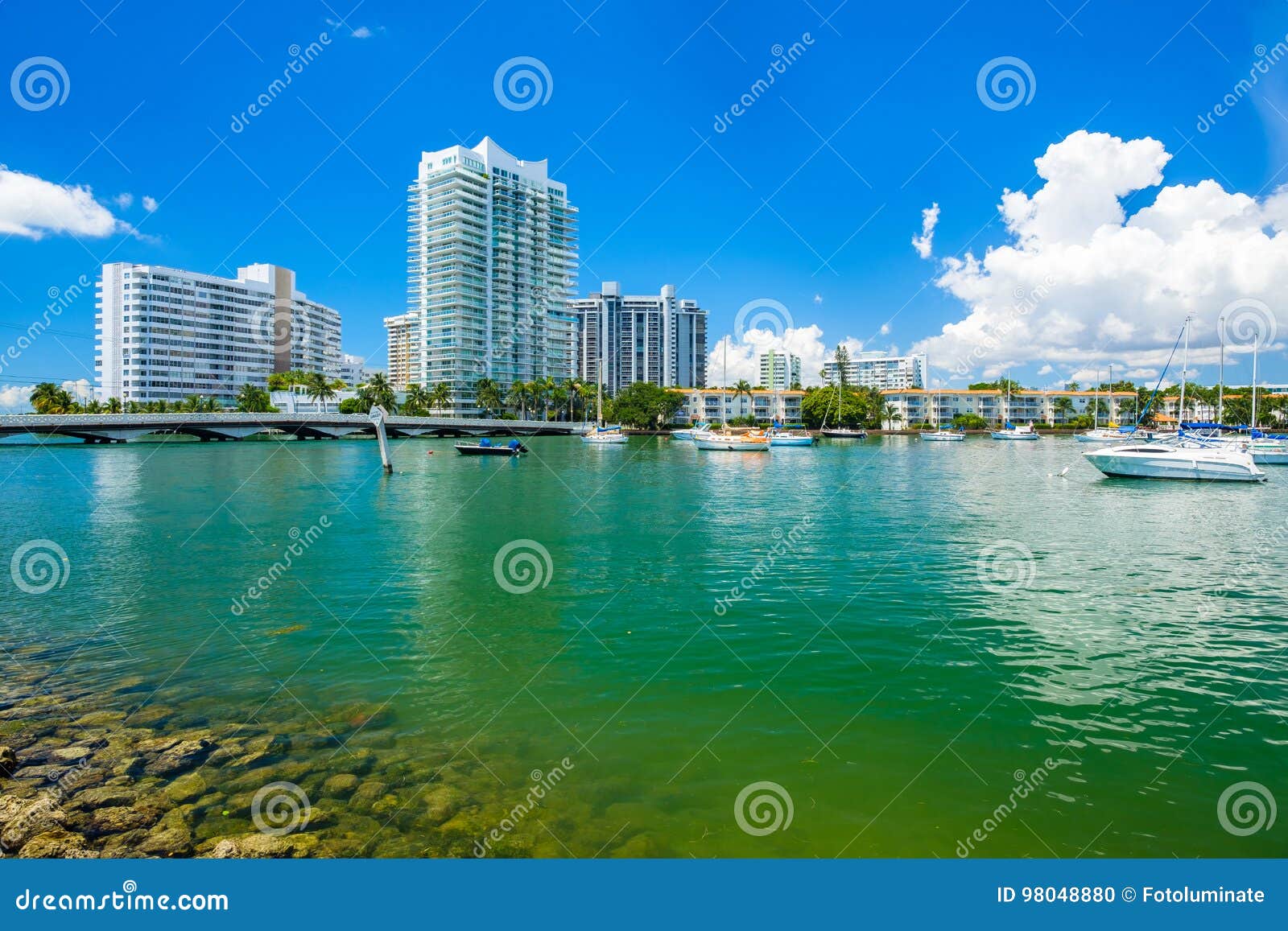 Paisaje Urbano De Miami Beach Foto de archivo - Imagen de apartamento ...
