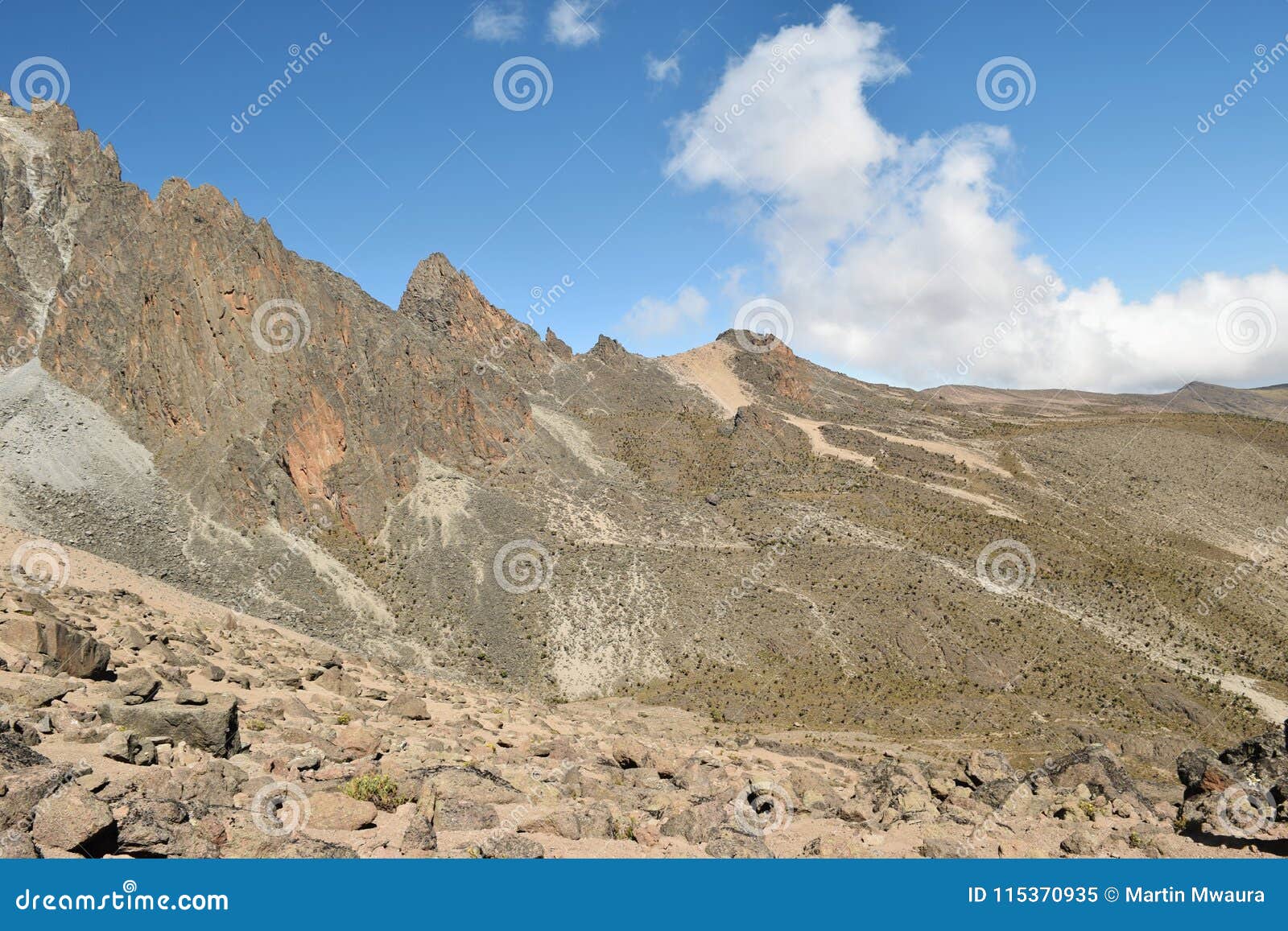 Paisajes del monte Kenia imagen de archivo. Imagen de parque - 115370935
