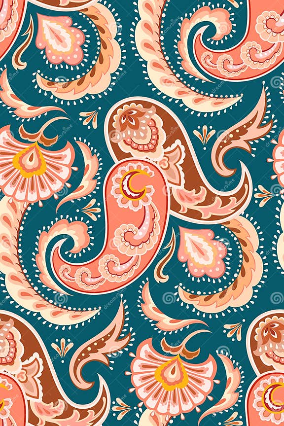 Paislay seamless pattern stock vector. Illustration of paisley - 21587460