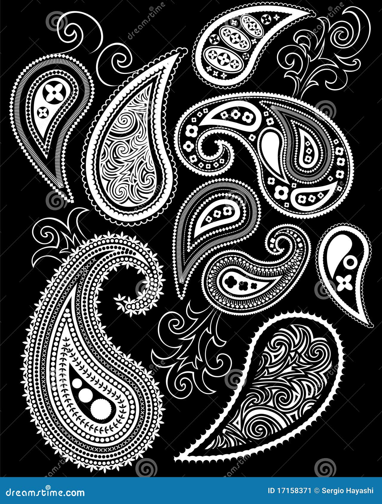 Paisley stock vector. Illustration of textile, artwork - 17158371