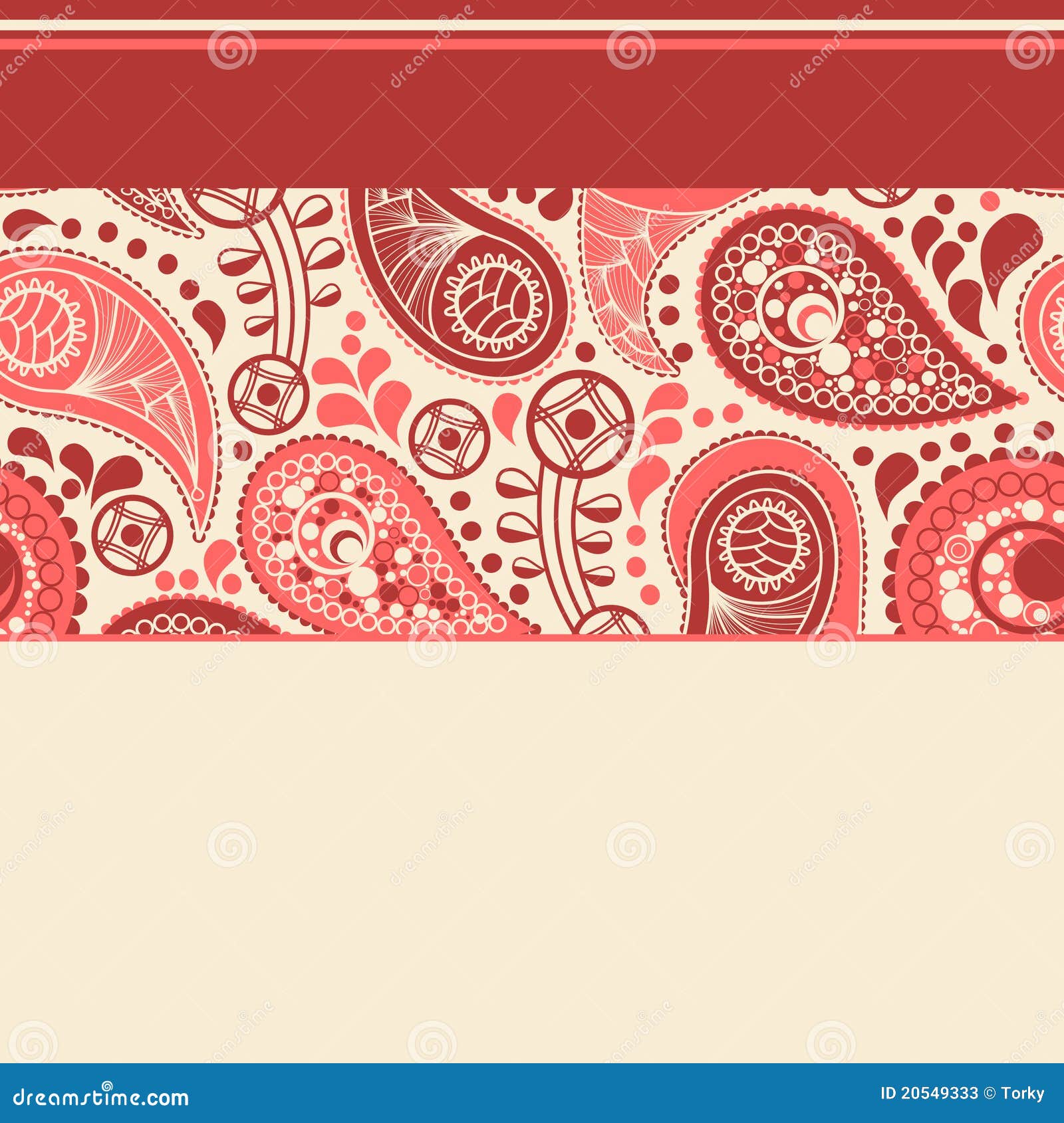 Paisley border stock vector. Illustration of ornament - 20549333