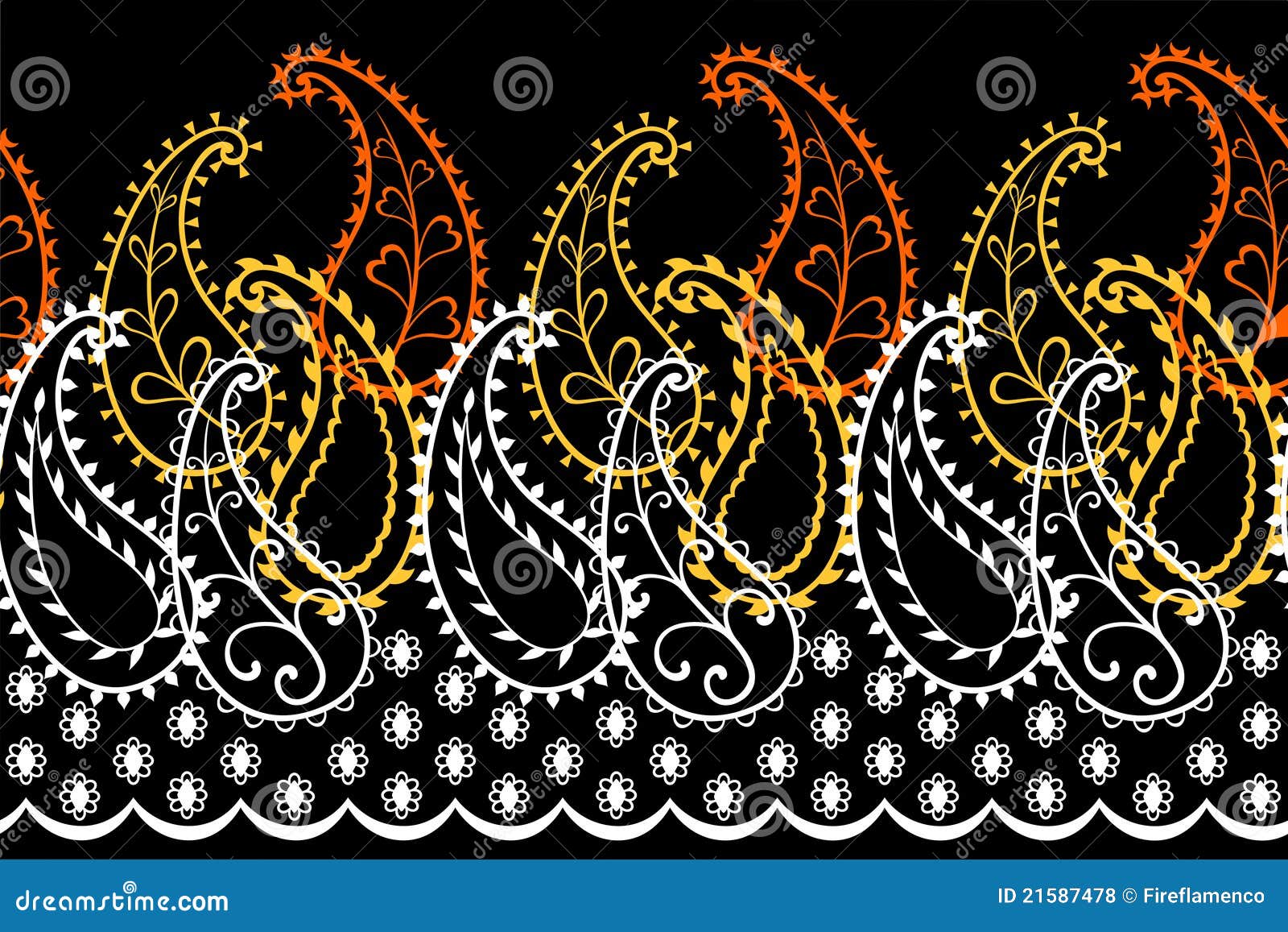 Paisley. Border, Frame, Edging, Framing Vector Illustration ...