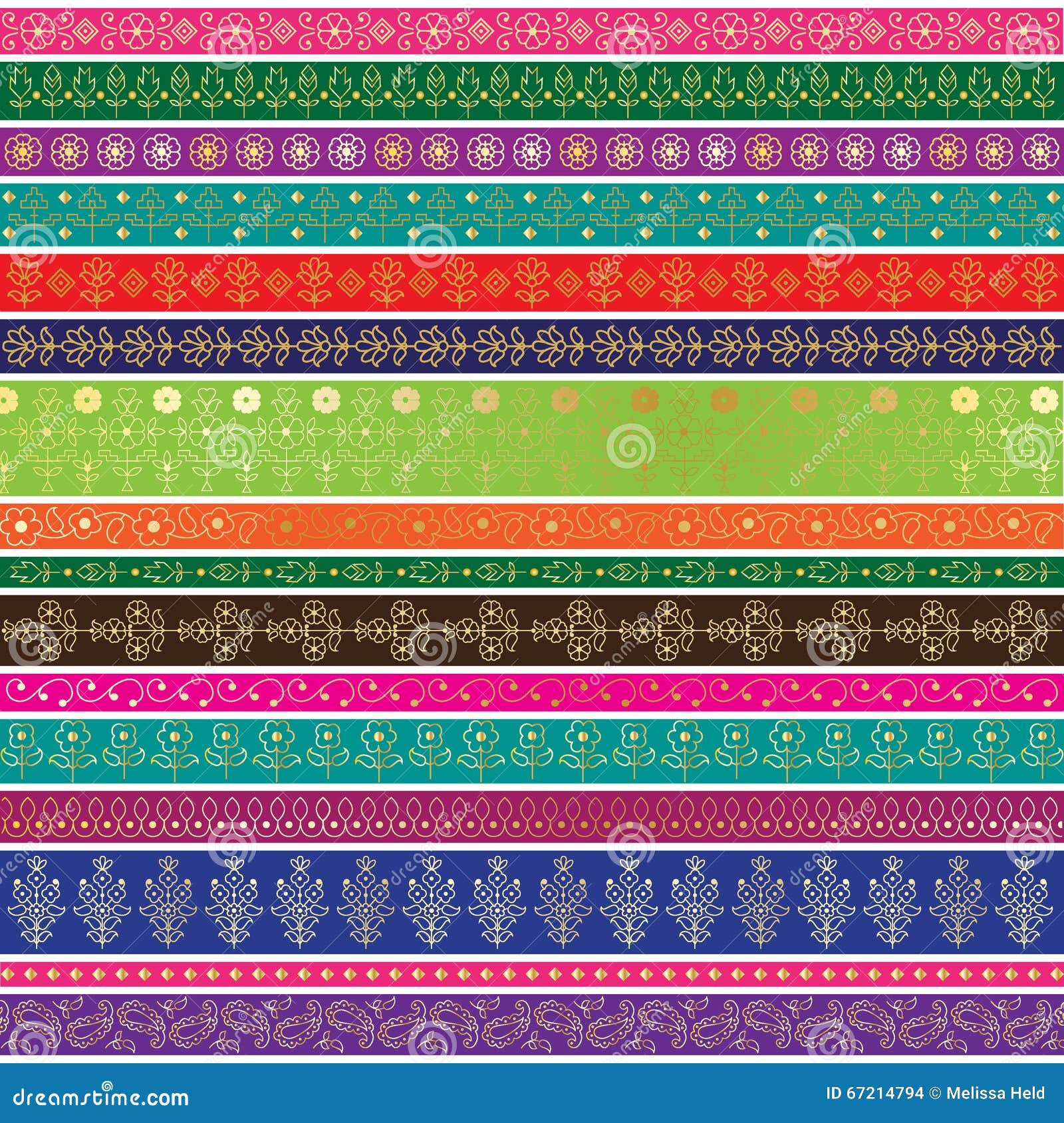 Paisley Border patterns stock illustration. Illustration of paisley ...