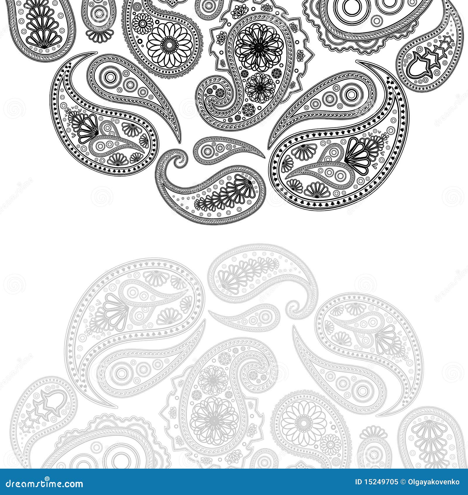 Paisley design stock vector. Illustration of drop, digital - 15249705