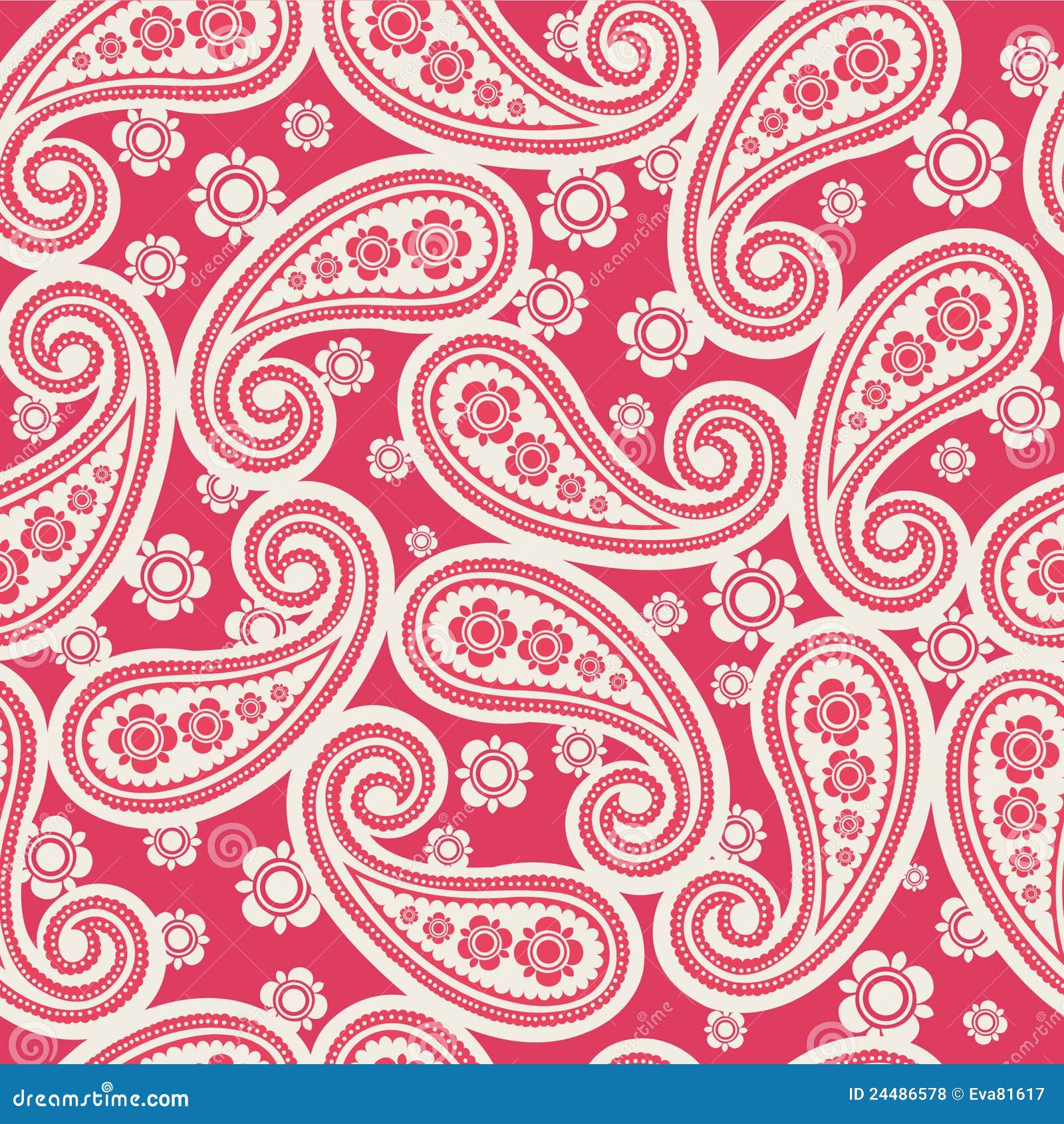 Paisley design stock vector. Illustration of retro, textile - 24486578