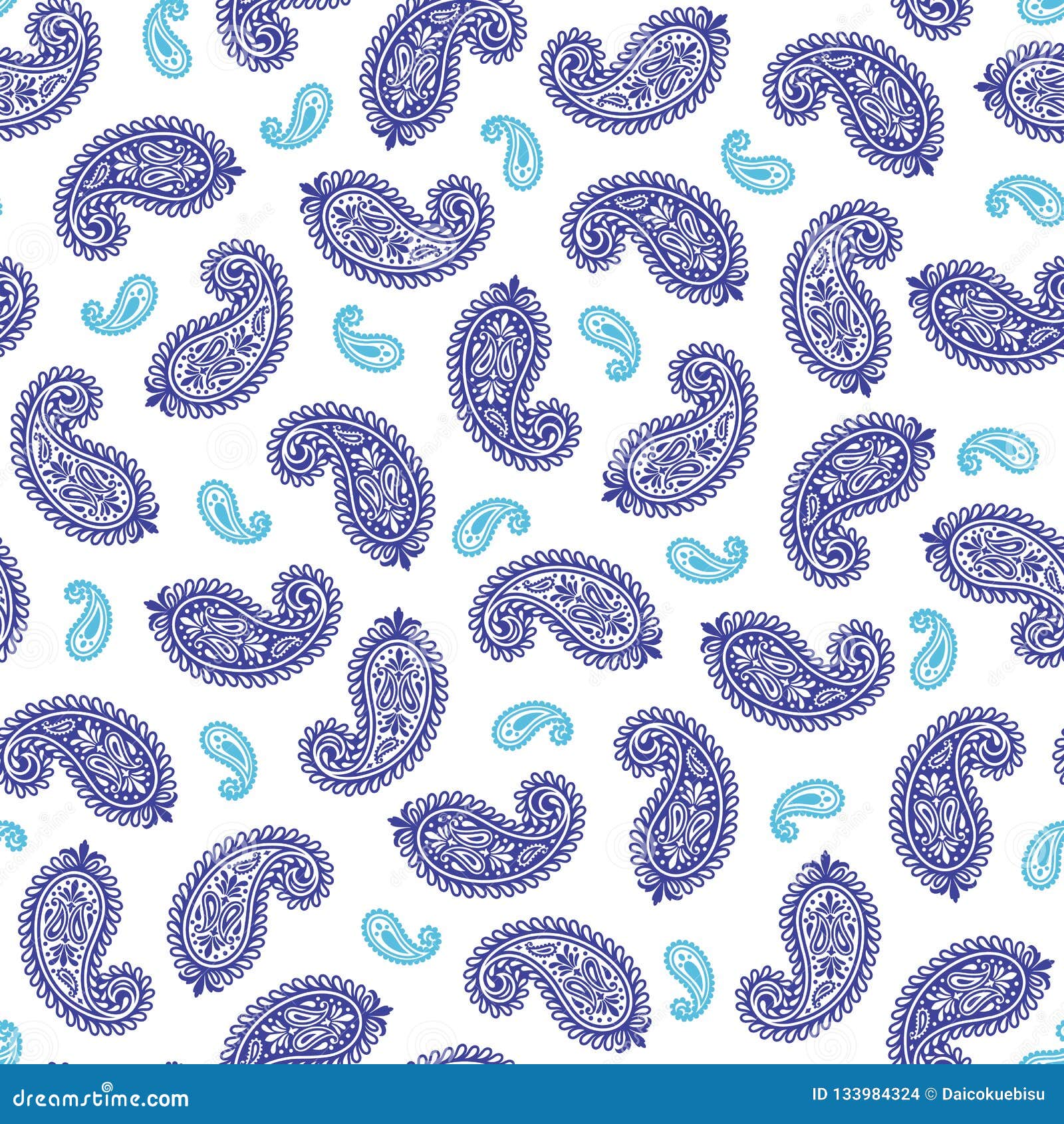 Paisley Design Pattern this Painting Continues Repeatedly Stock Vector ...