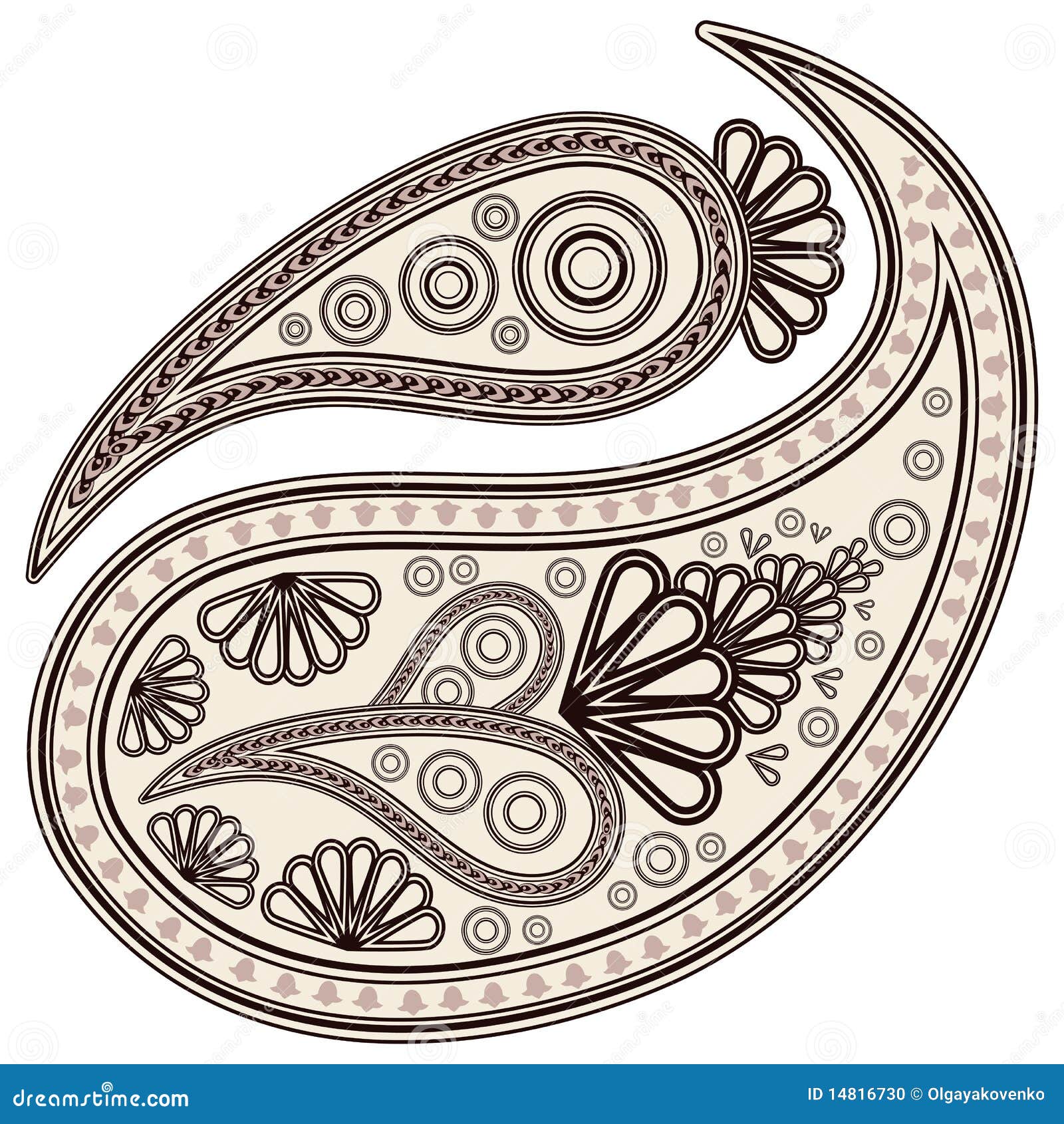 Paisley elements. stock vector. Illustration of modern - 14816730