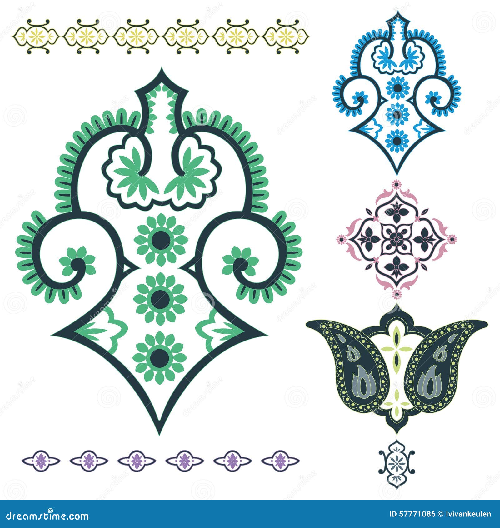 Paisley elements stock vector. Illustration of simple - 57771086