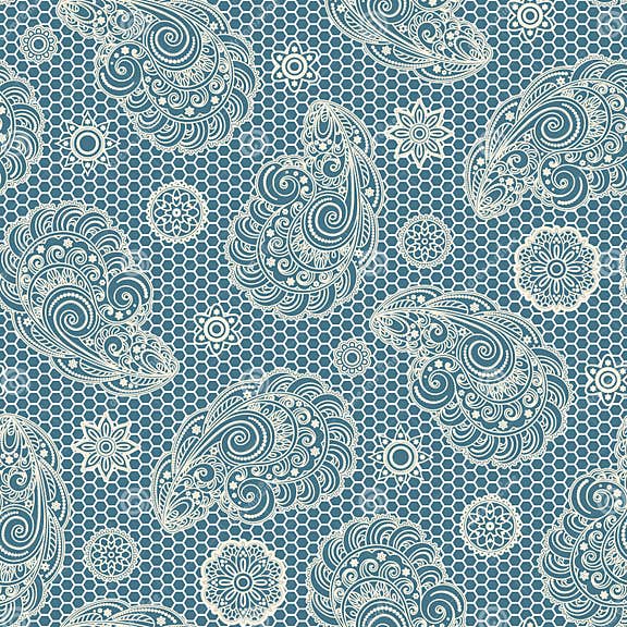 Paisley lace pattern stock vector. Illustration of decorative - 42904482