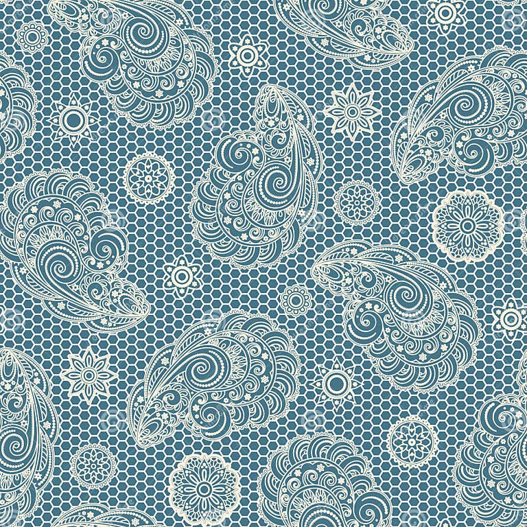 Paisley lace pattern stock vector. Illustration of decorative - 42904482