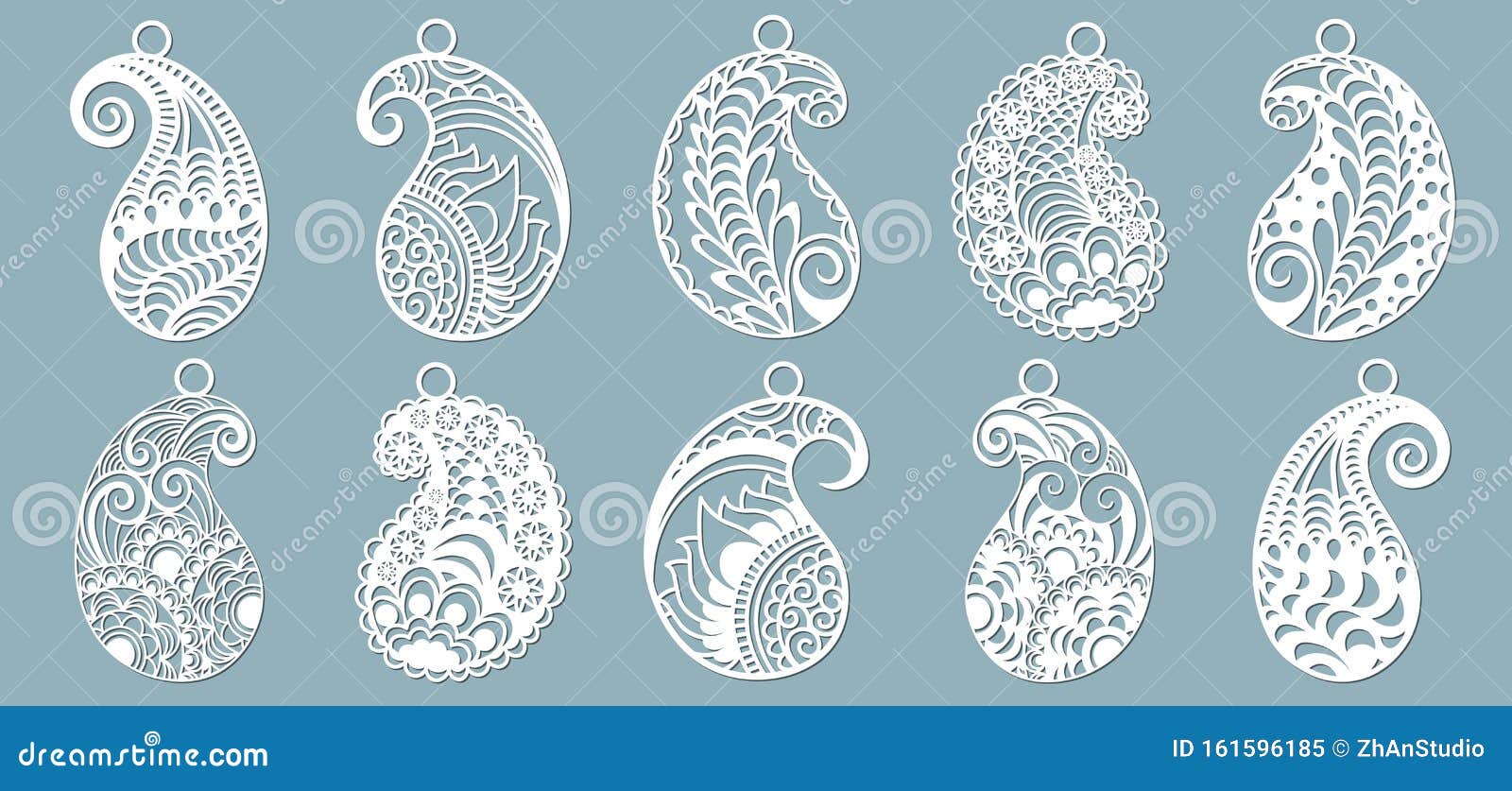 Paisley. Laser Cutting. Craft Paper for Decoration. Plotter, Screen ...