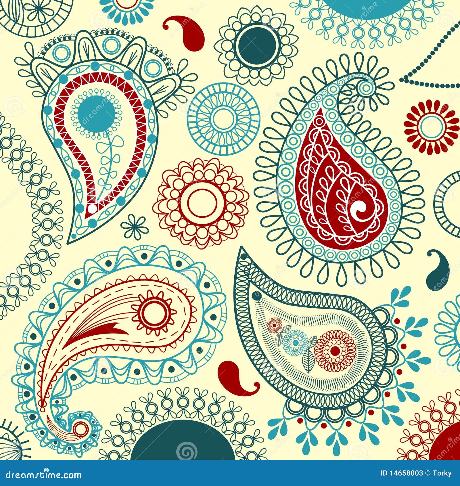Paisley-Muster vektor abbildung. Illustration von orientalisch - 14658003