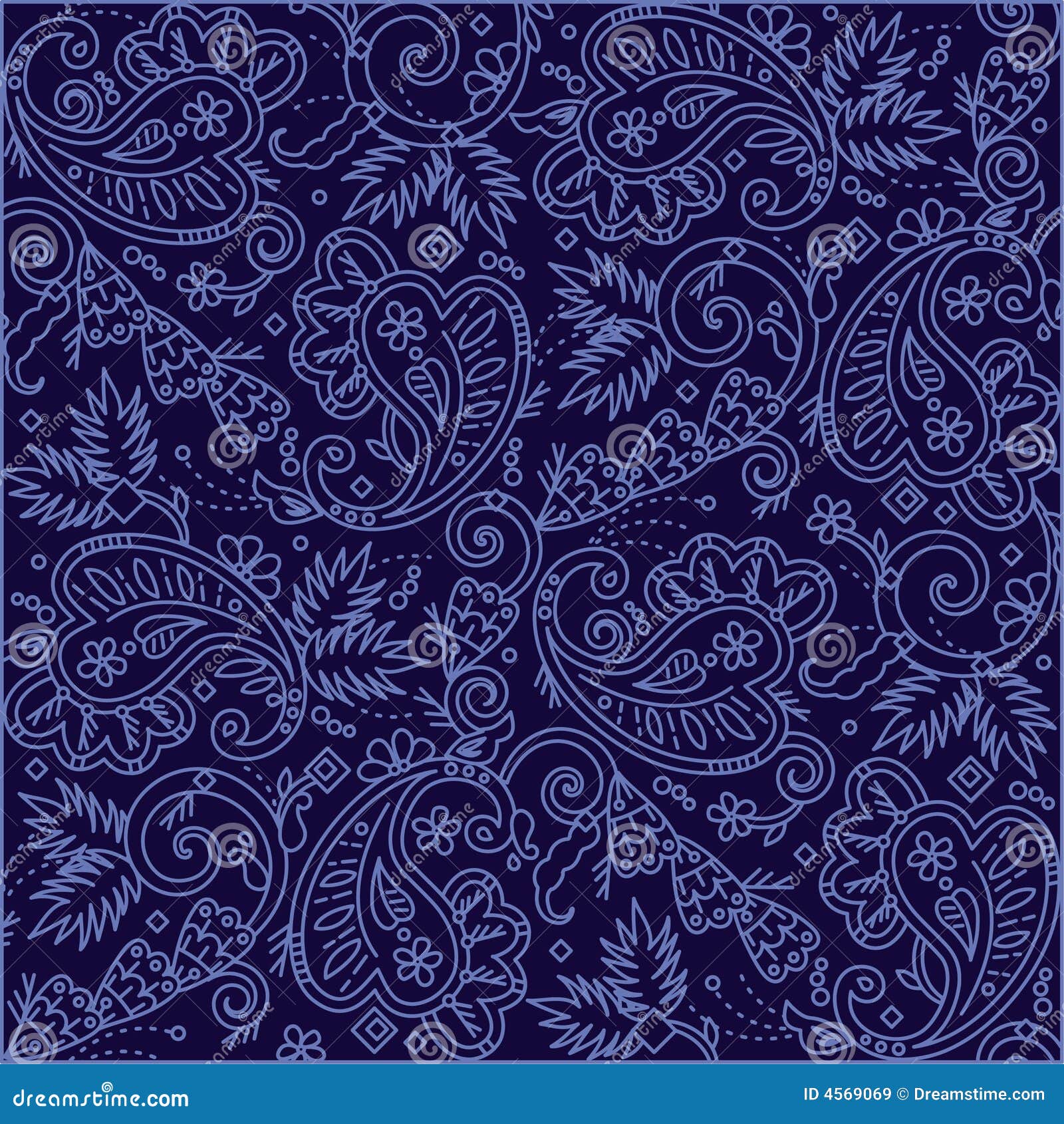 Paisley-Muster vektor abbildung. Illustration von dunkel - 4569069