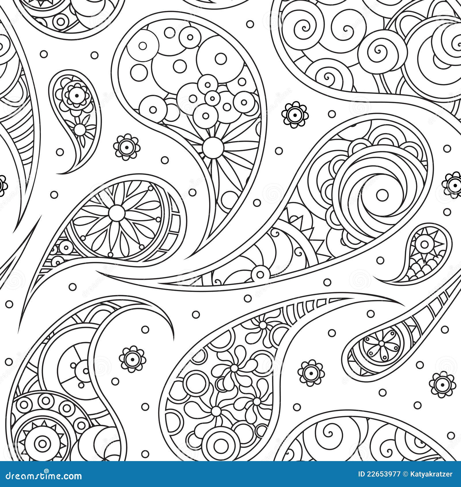 Paisley pattern stock vector. Illustration of lace, pattern - 22653977