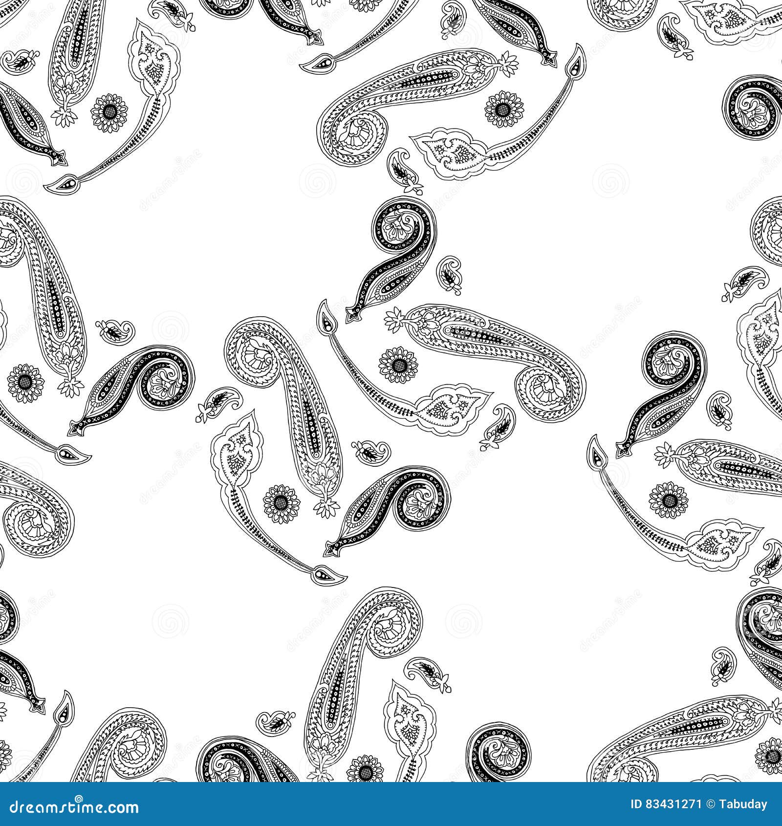 Paisley Pattern Stock Vector Illustration Of Batik Pickle 83431271