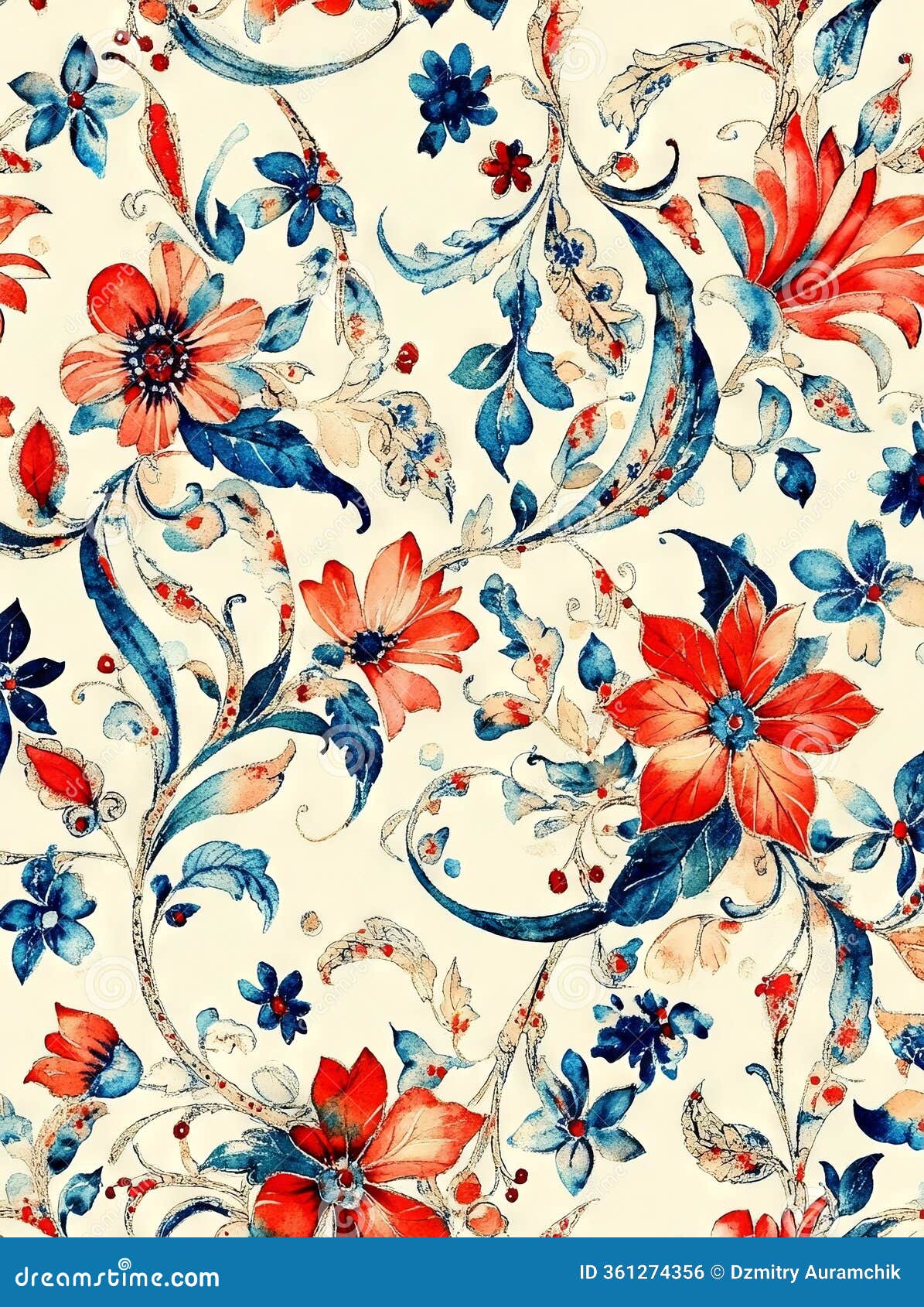 A Paisley Pattern in Surface Pattern Design, Rendered in a Gentle ...