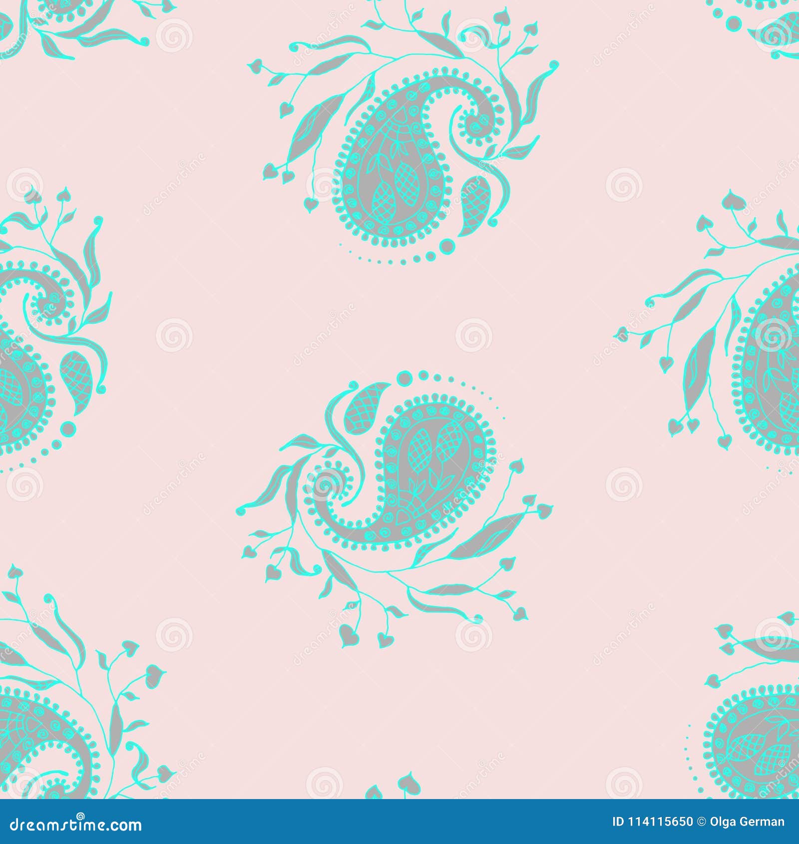 Paisley Pattern Elegant Classic Backdrop Stock Vector - Illustration of ...