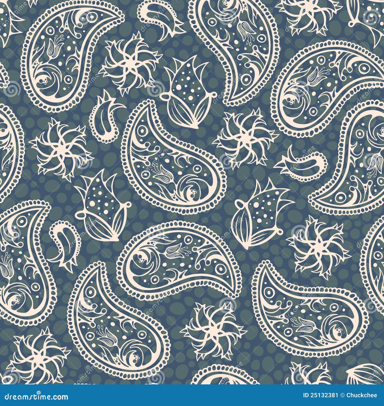 Paisley seamless stock illustration. Illustration of circle - 25132381